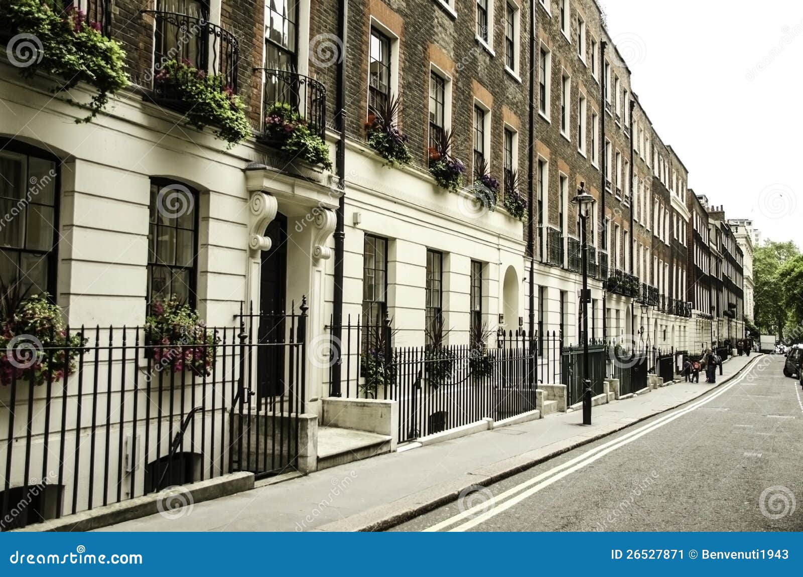 Craven Street, London stock image. Image of street, railings - 26527871