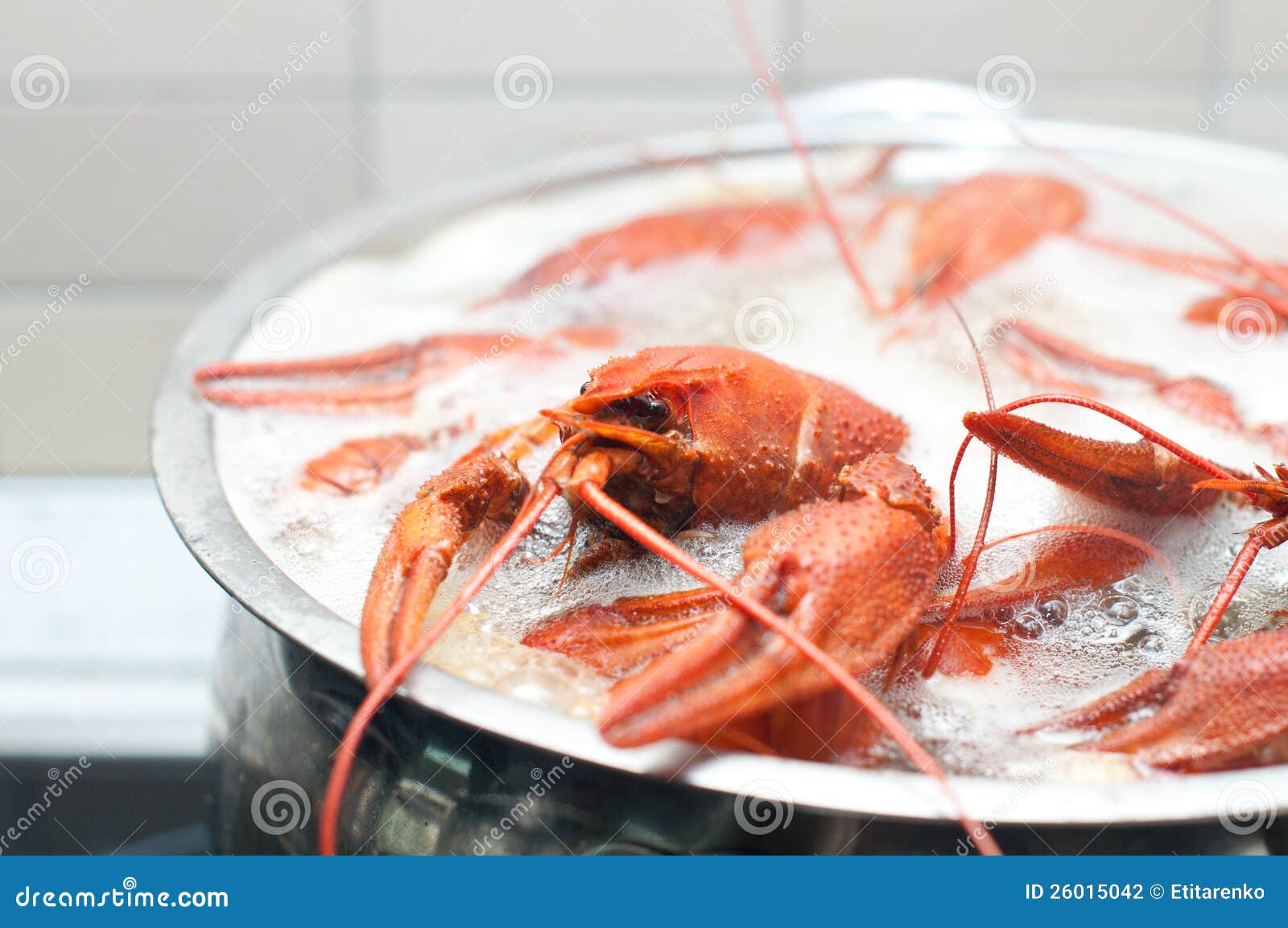 Crawfish Boiling in a Large Pot Stock Photo - Image of seasonings ...