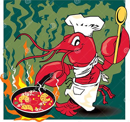Crawfish Chef stock vector. Illustration of cuisine, cook - 24170650