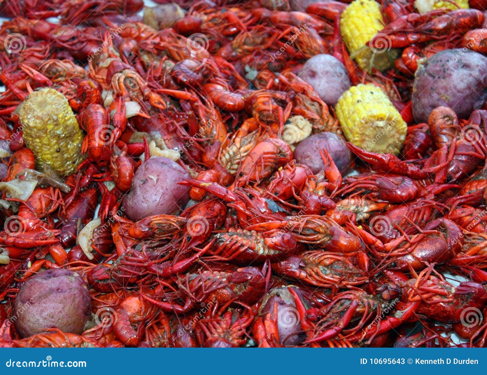 Crawfish Corn Potatoes stock image. Image of creyfish - 10695643