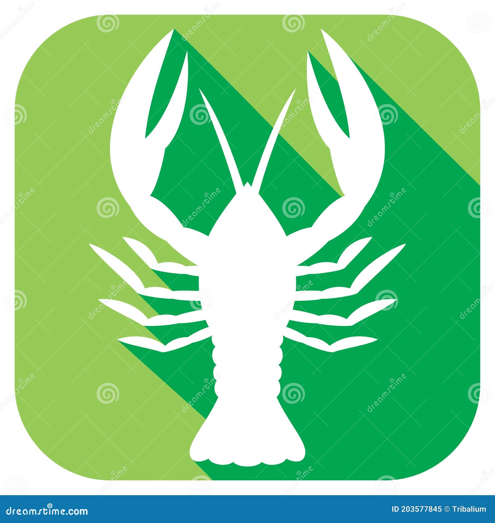 Crawfish Flat Icon Vector Illustration Stock Vector - Illustration of ...