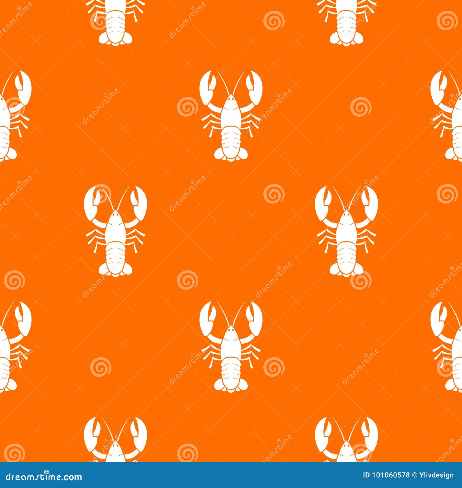 Crawfish pattern seamless stock vector. Illustration of menu - 101060578