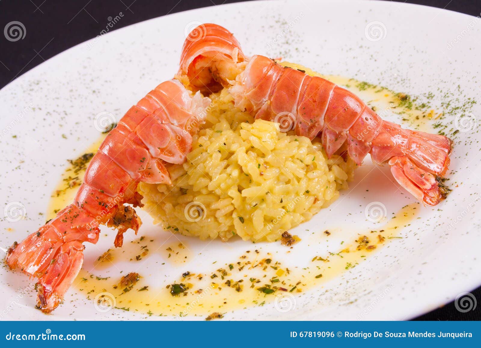 Crawfish with risotto stock photo. Image of lunch, pumpkin - 67819096