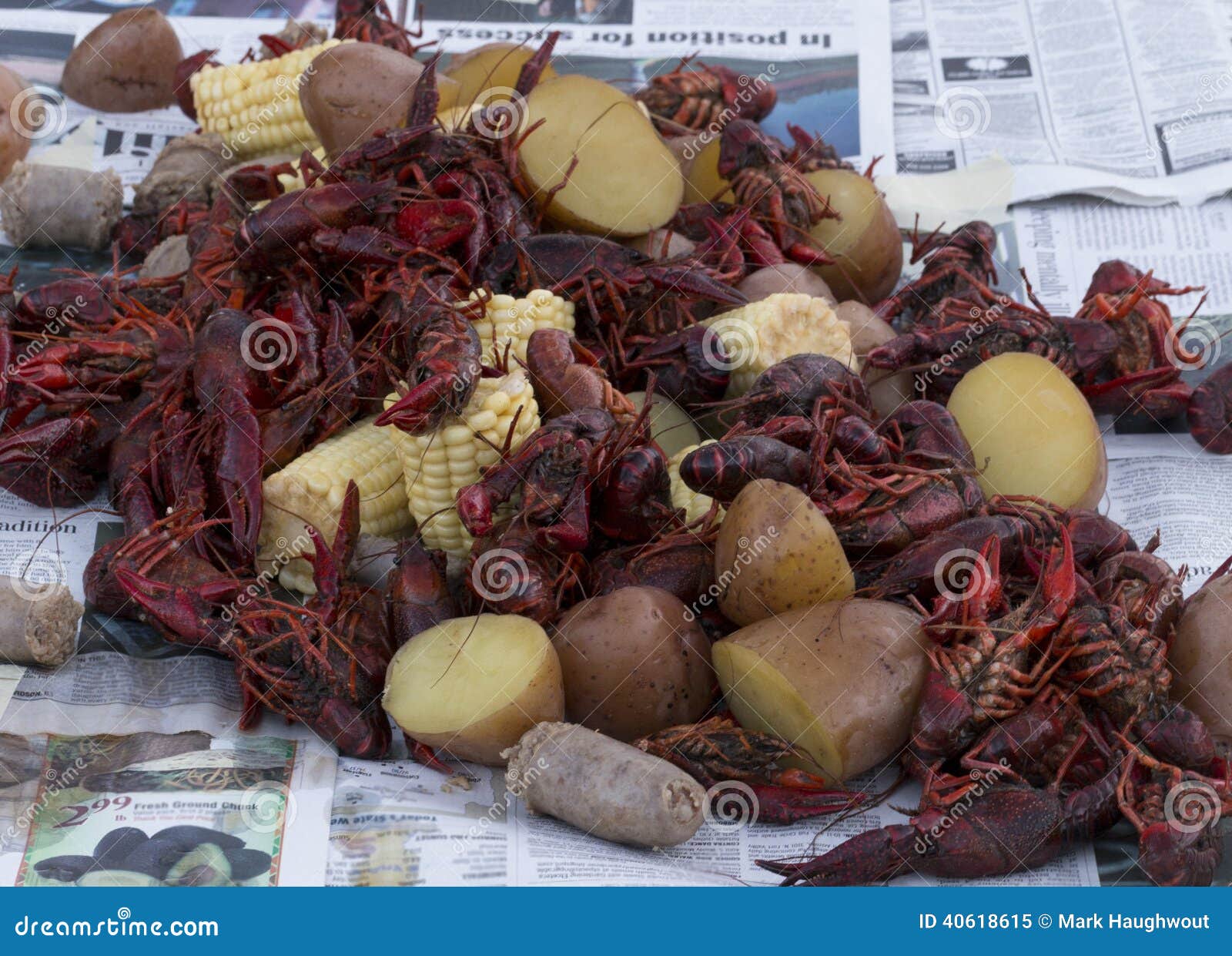 Crawfish on table stock image. Image of orleans, crayfish - 40618615