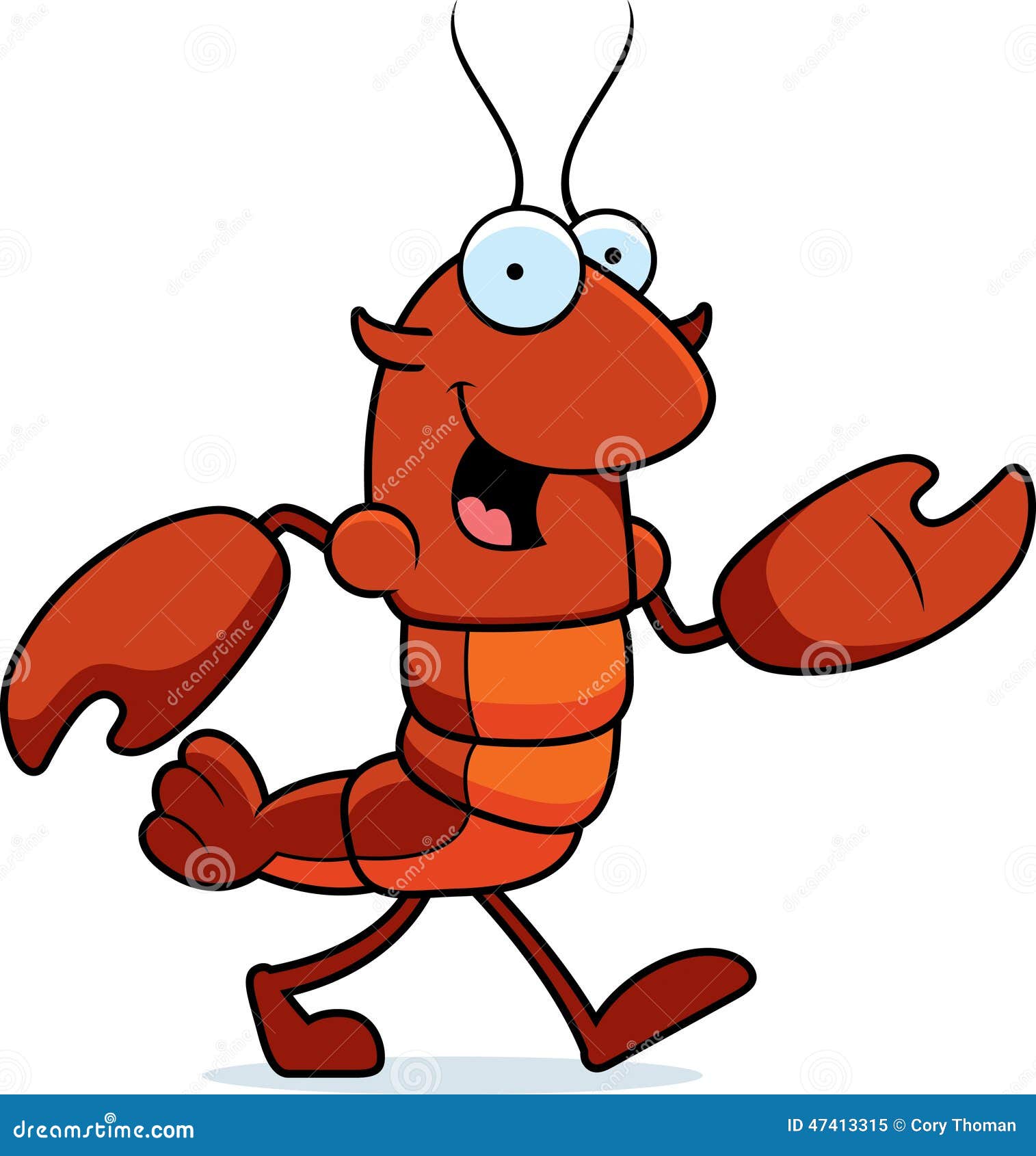 Crawfish Walking Stock Vector - Image: 47413315