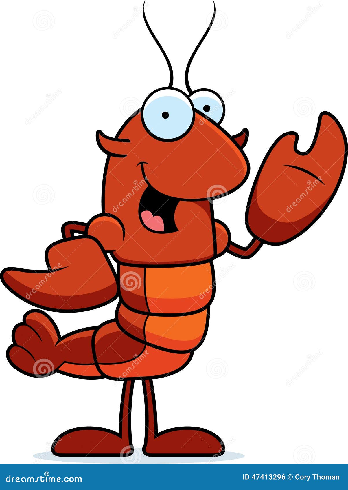 Crawfish Waving stock vector. Illustration of crawdad - 47413296