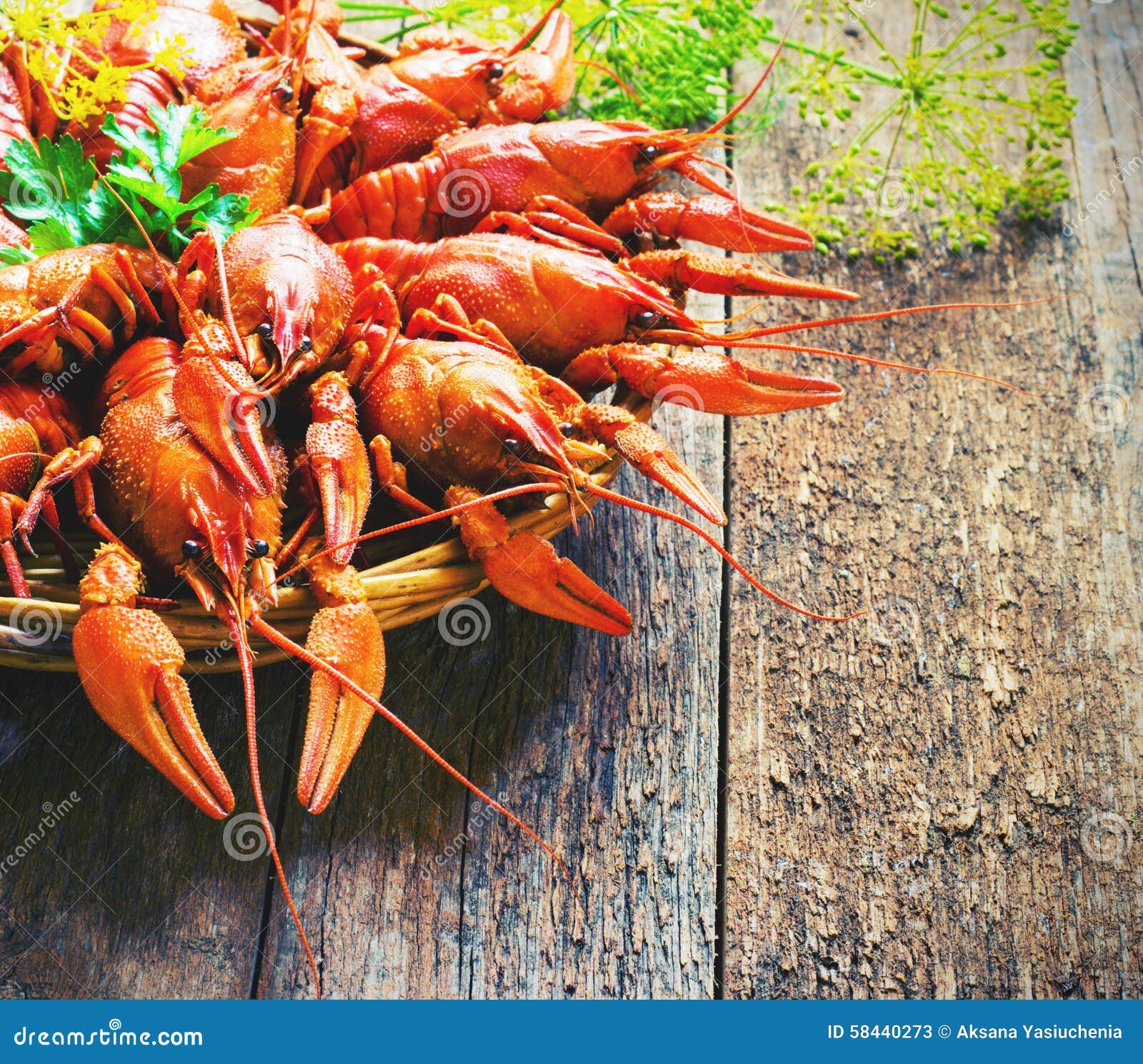 Crawfish on Wooden Background Stock Image - Image of closeup, fish ...