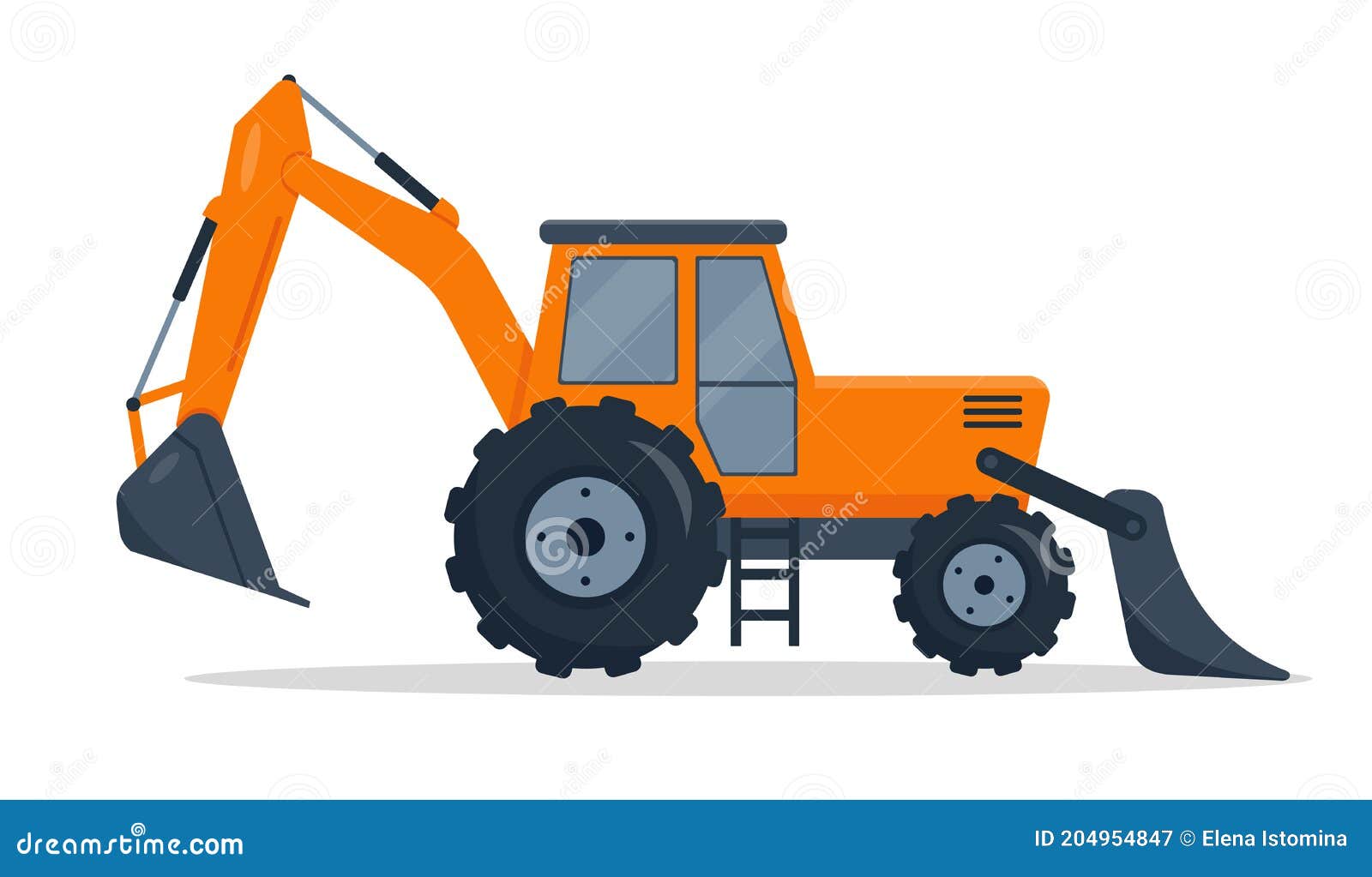 Bulldozer Digger Cartoon Character | CartoonDealer.com #105699445