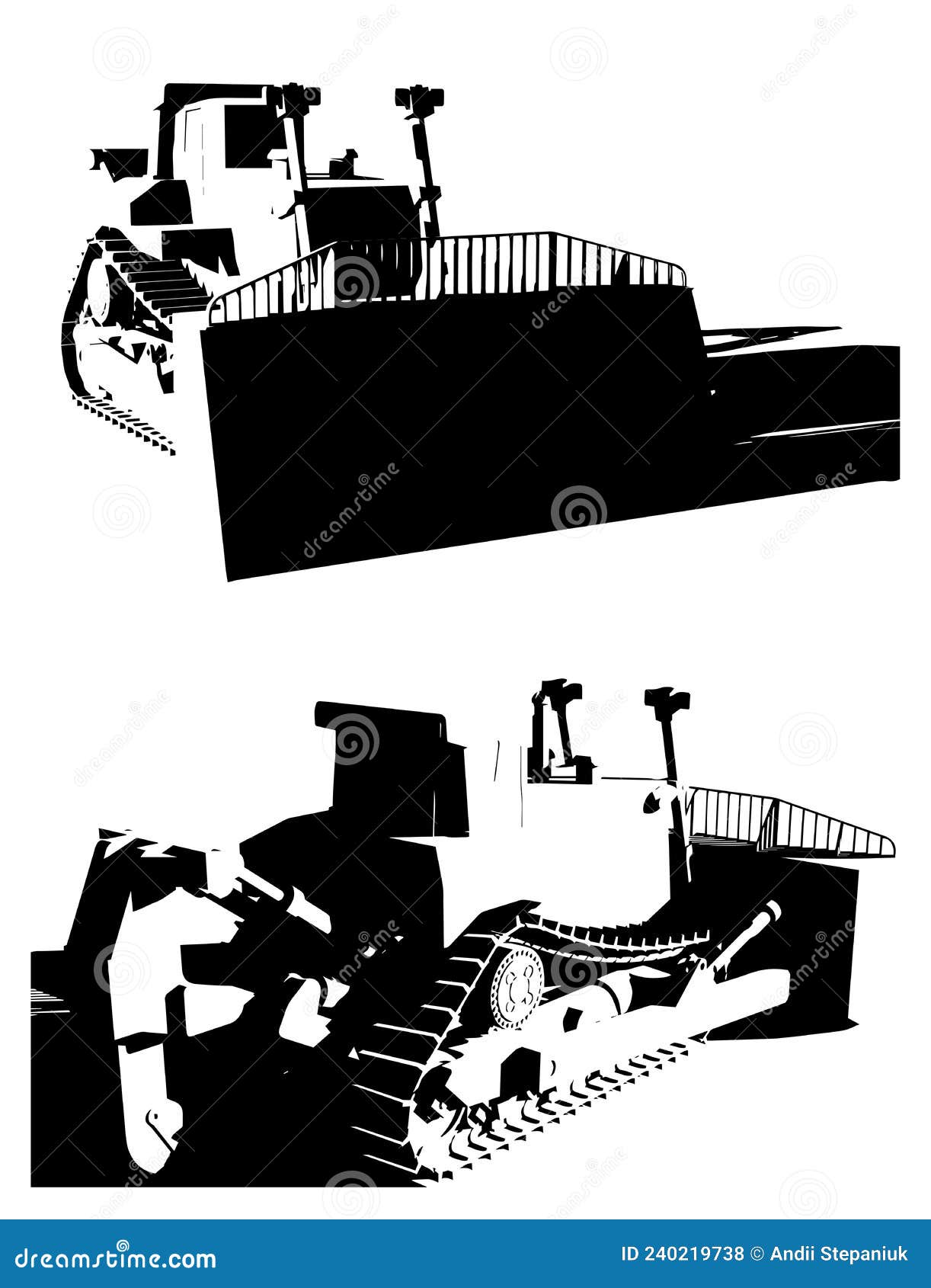 Crawler Bulldozer Poster Template Stock Vector - Illustration of ...