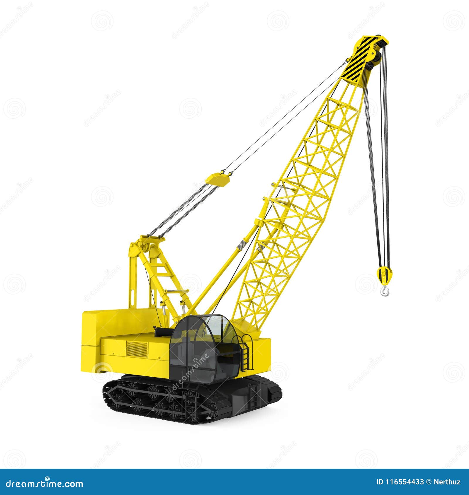 Isolated Crawler Crane. Vector Illustration | CartoonDealer.com #110872218