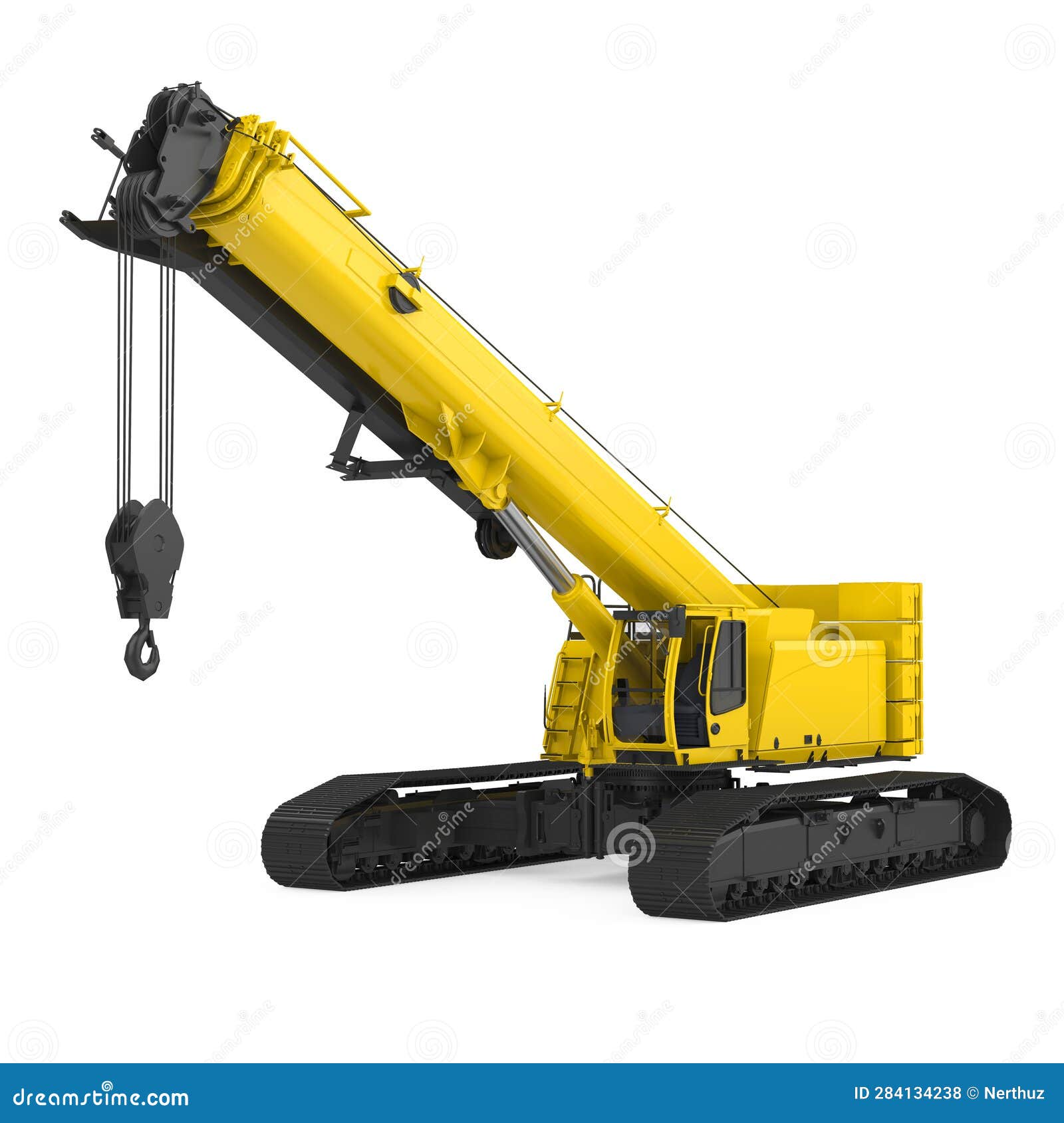 Crawler Crane Isolated stock illustration. Illustration of lift - 284134238