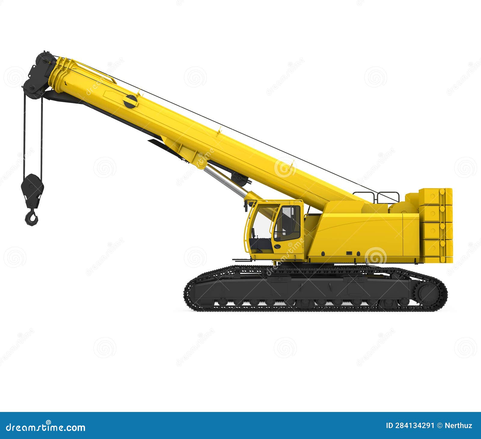Crawler Crane Isolated stock illustration. Illustration of industrial ...