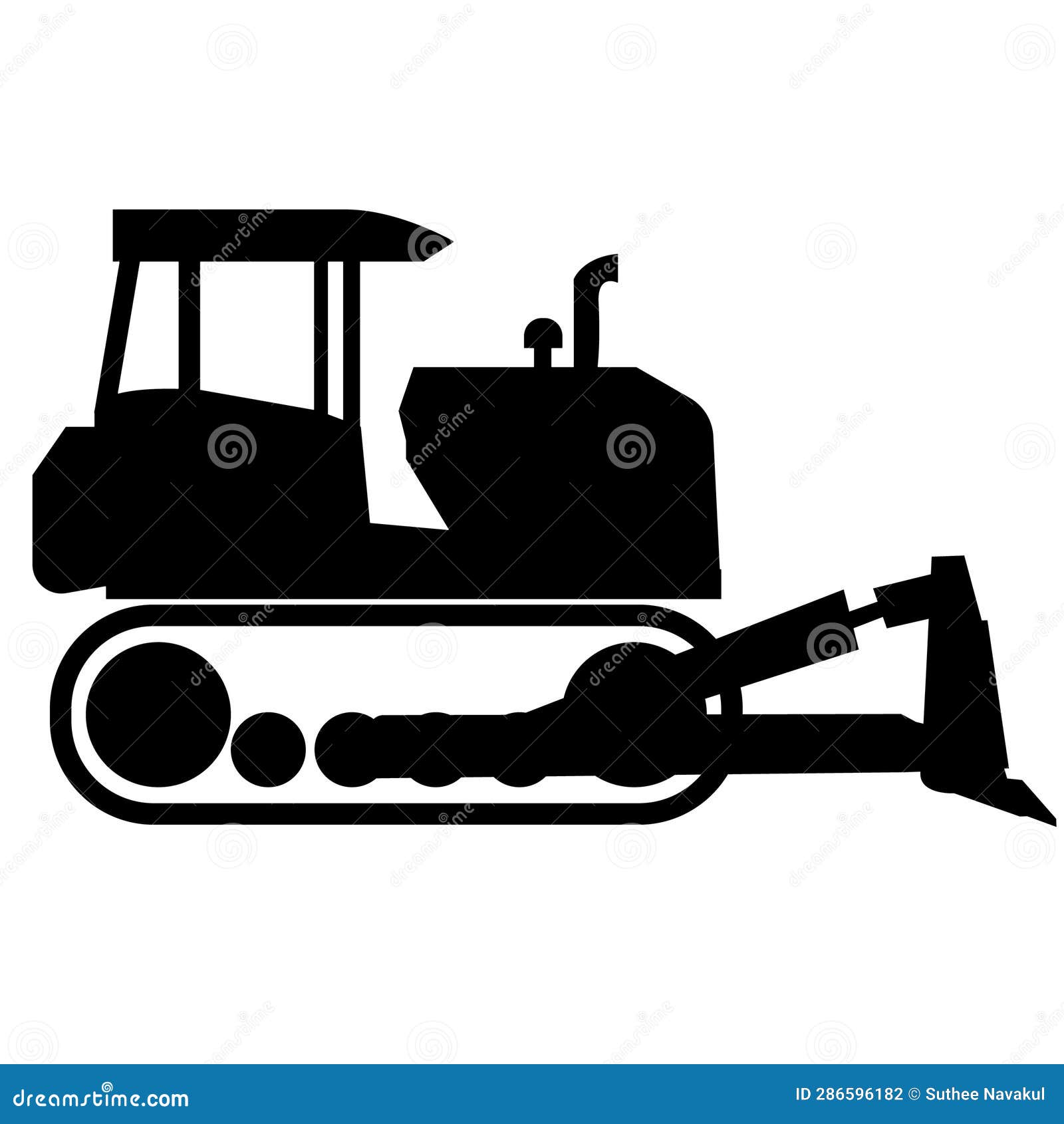 Dozer Bulldozer Icon, Isometric Style Vector Illustration ...