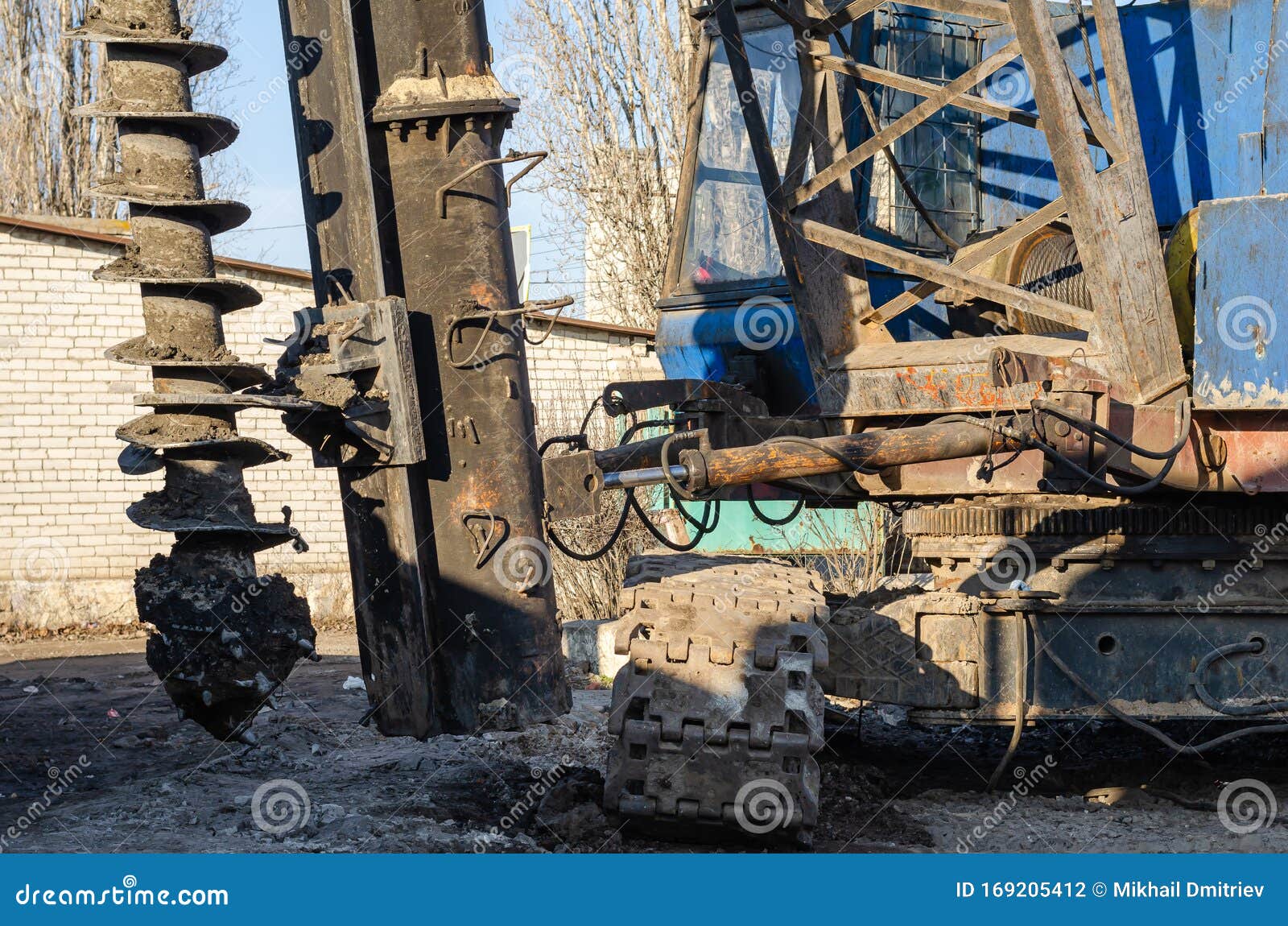 Crawler Drilling Rig stock photo. Image of heavy, sand - 169205412