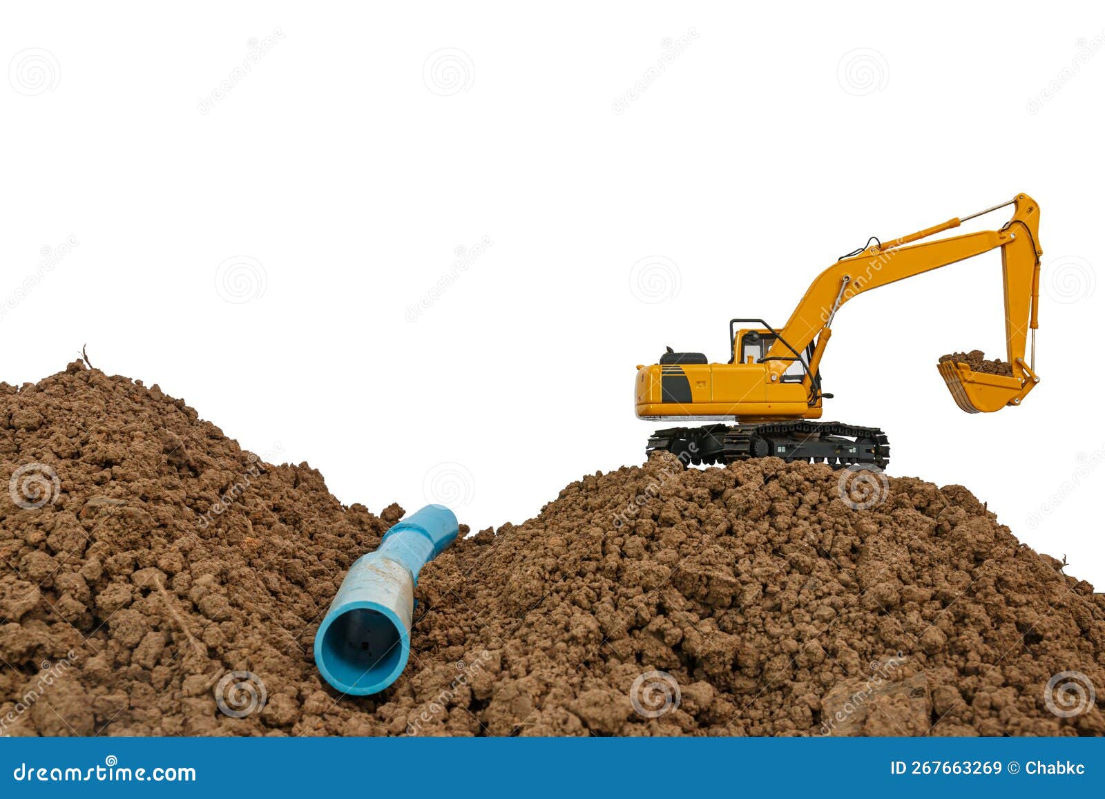 Crawler Excavator is Digging in the Construction Site. Stock Image ...