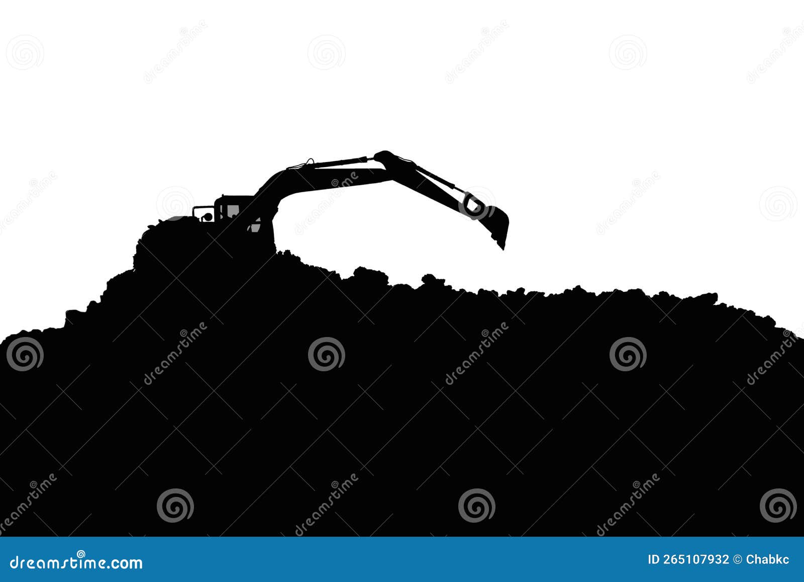 Crawler Excavators Silhouette. Stock Image | CartoonDealer.com #274875043