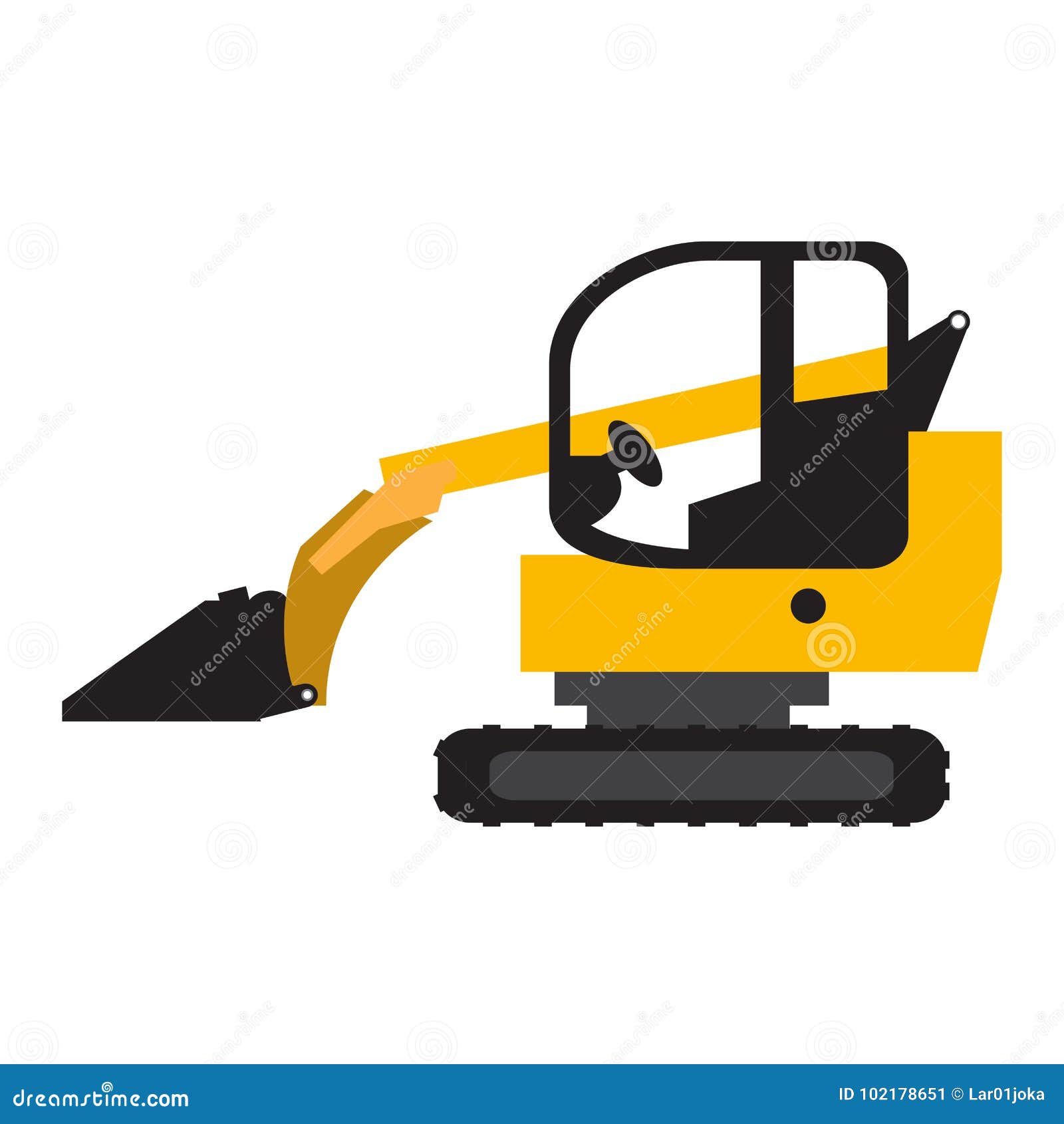 Crawler Loader For Earthwork Operations Cartoon Vector | CartoonDealer ...