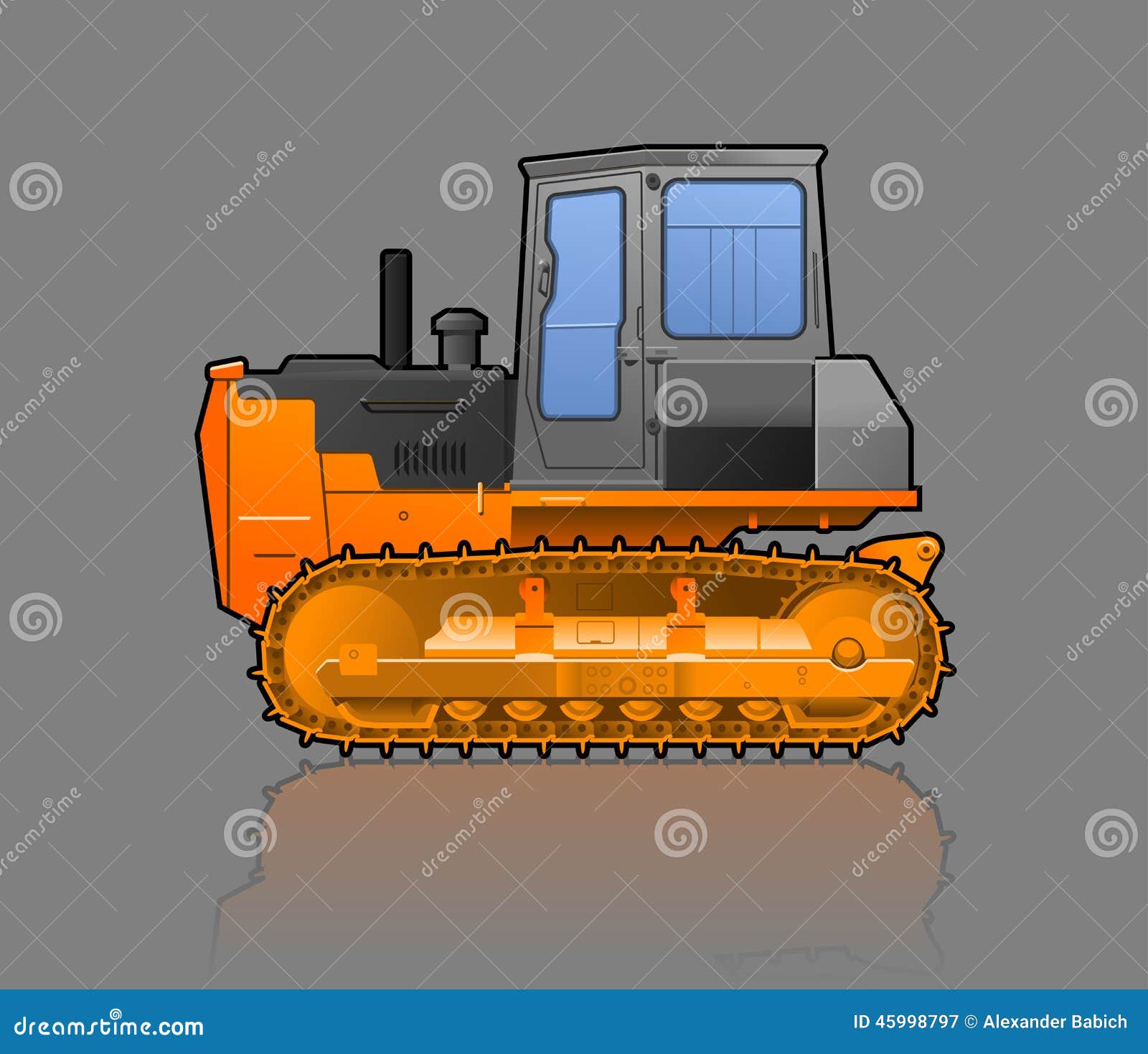 Crawler tractor stock vector. Illustration of view, vehicle - 45998797