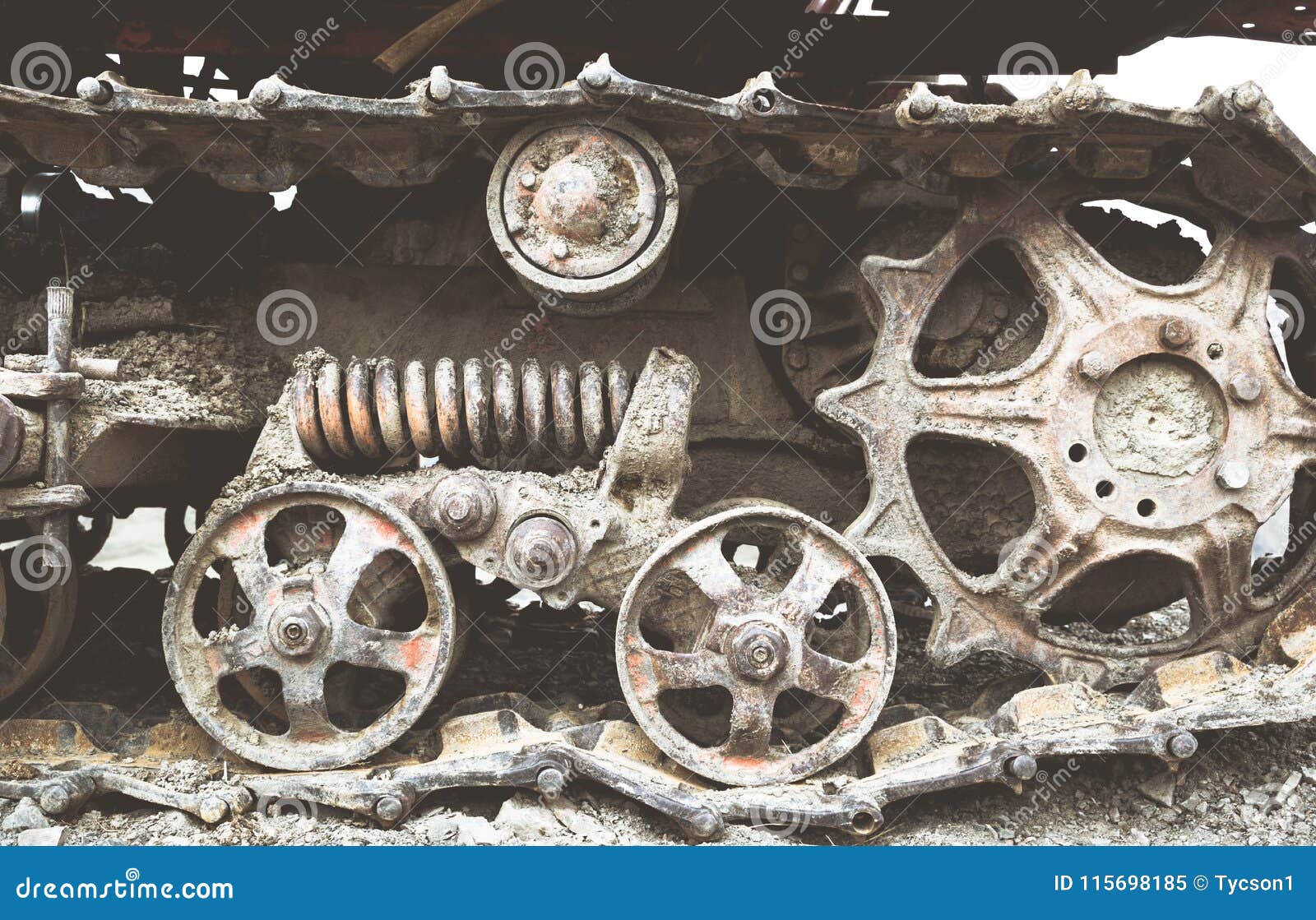 Crawler Undercarriage of Bulldozer Stock Image - Image of machinery ...