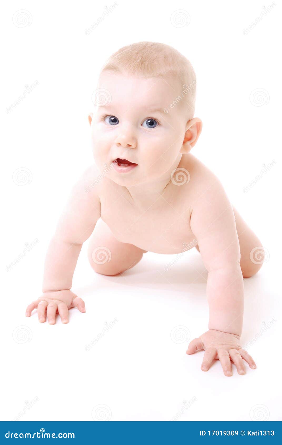 Crawling baby stock image. Image of female, newborn, babies - 17019309