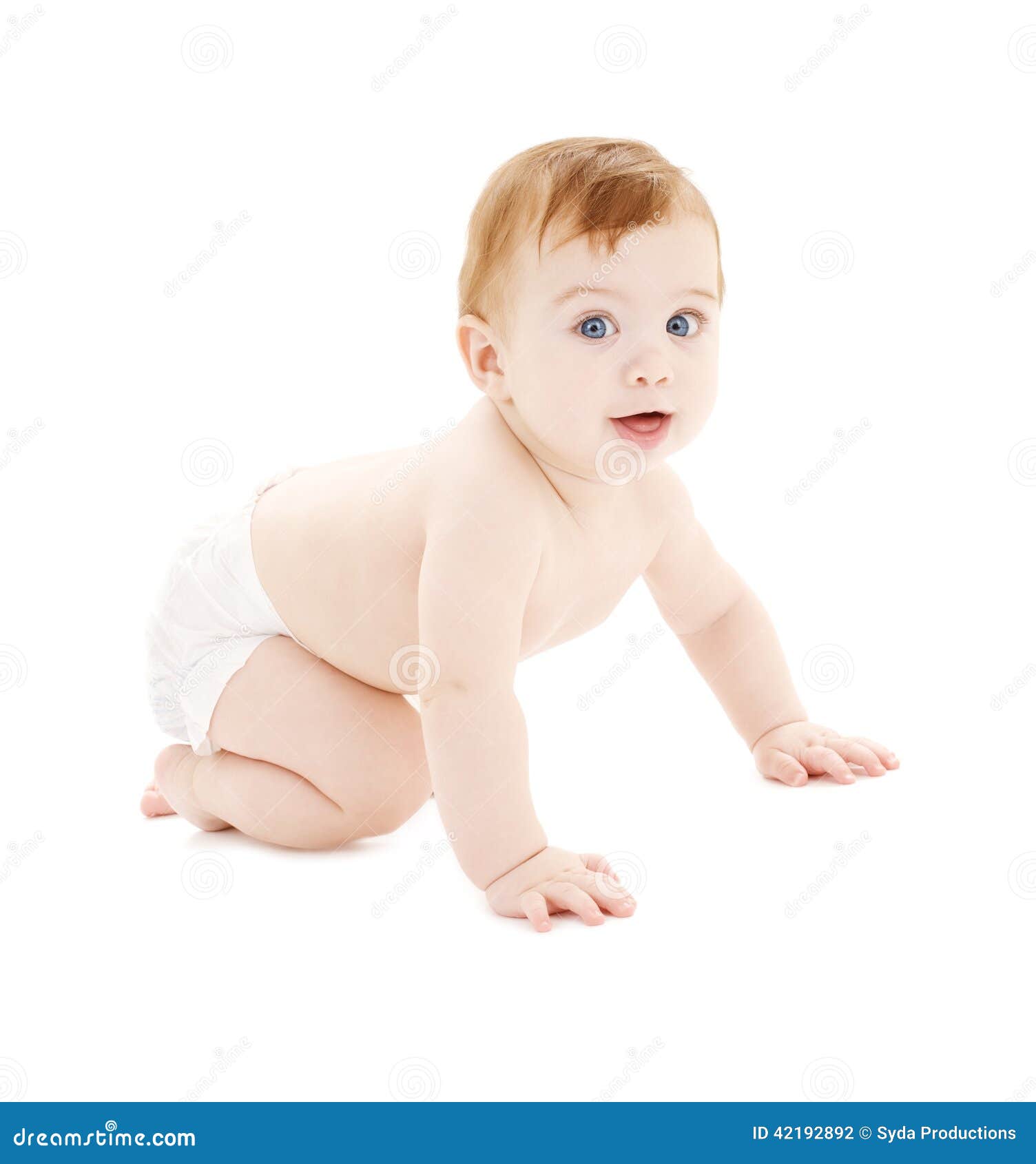Crawling Baby Boy in Diaper Stock Photo - Image of funny, hygiene: 42192892