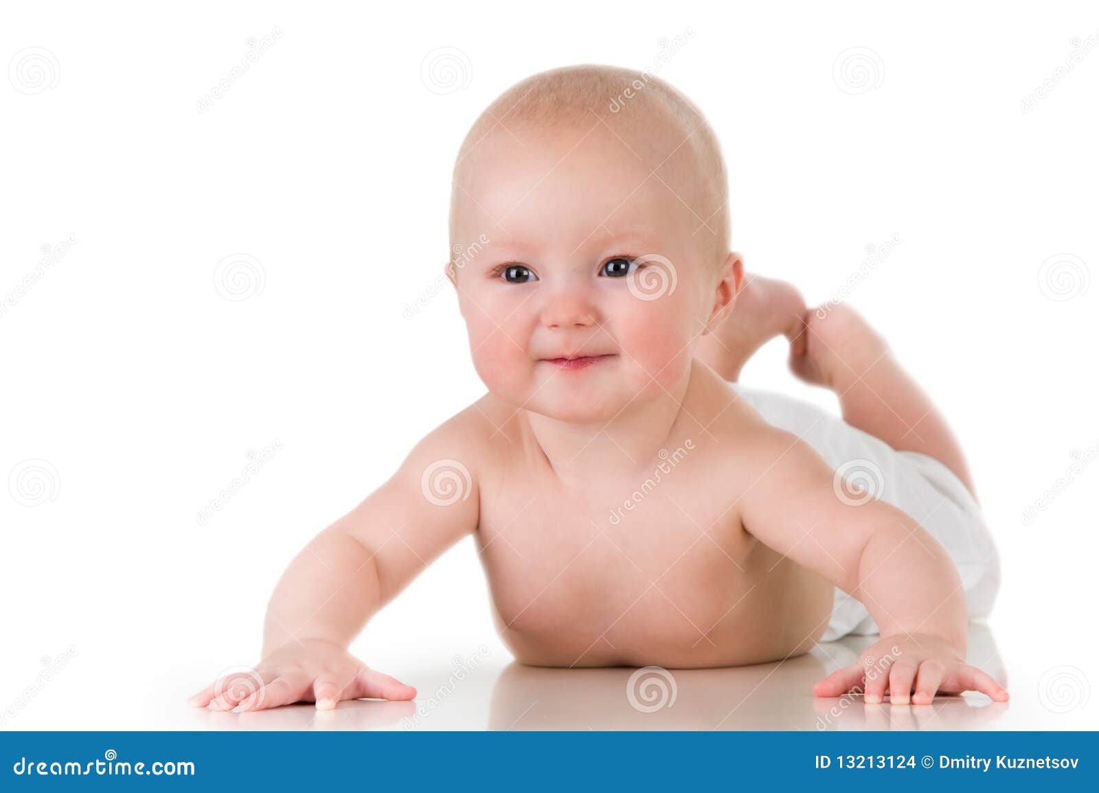 Crawling baby girl stock photo. Image of lovely, love - 13213124