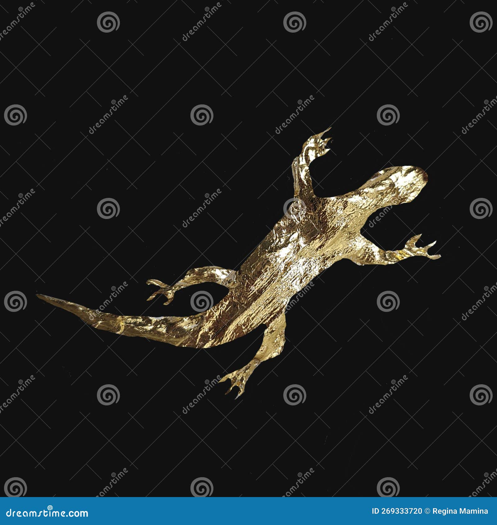 Gold Lizard Logo. Cartoon Vector | CartoonDealer.com #51484753