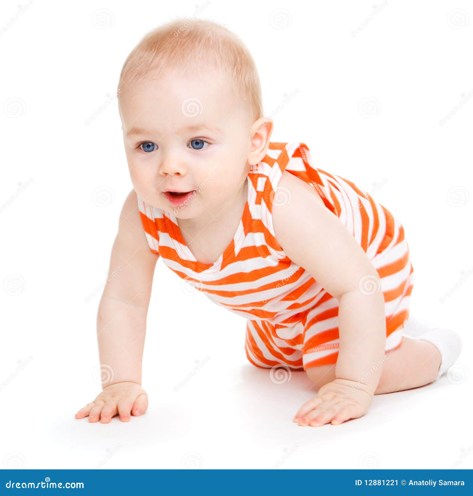 Crawling kid stock image. Image of positive, curiosity - 12881221