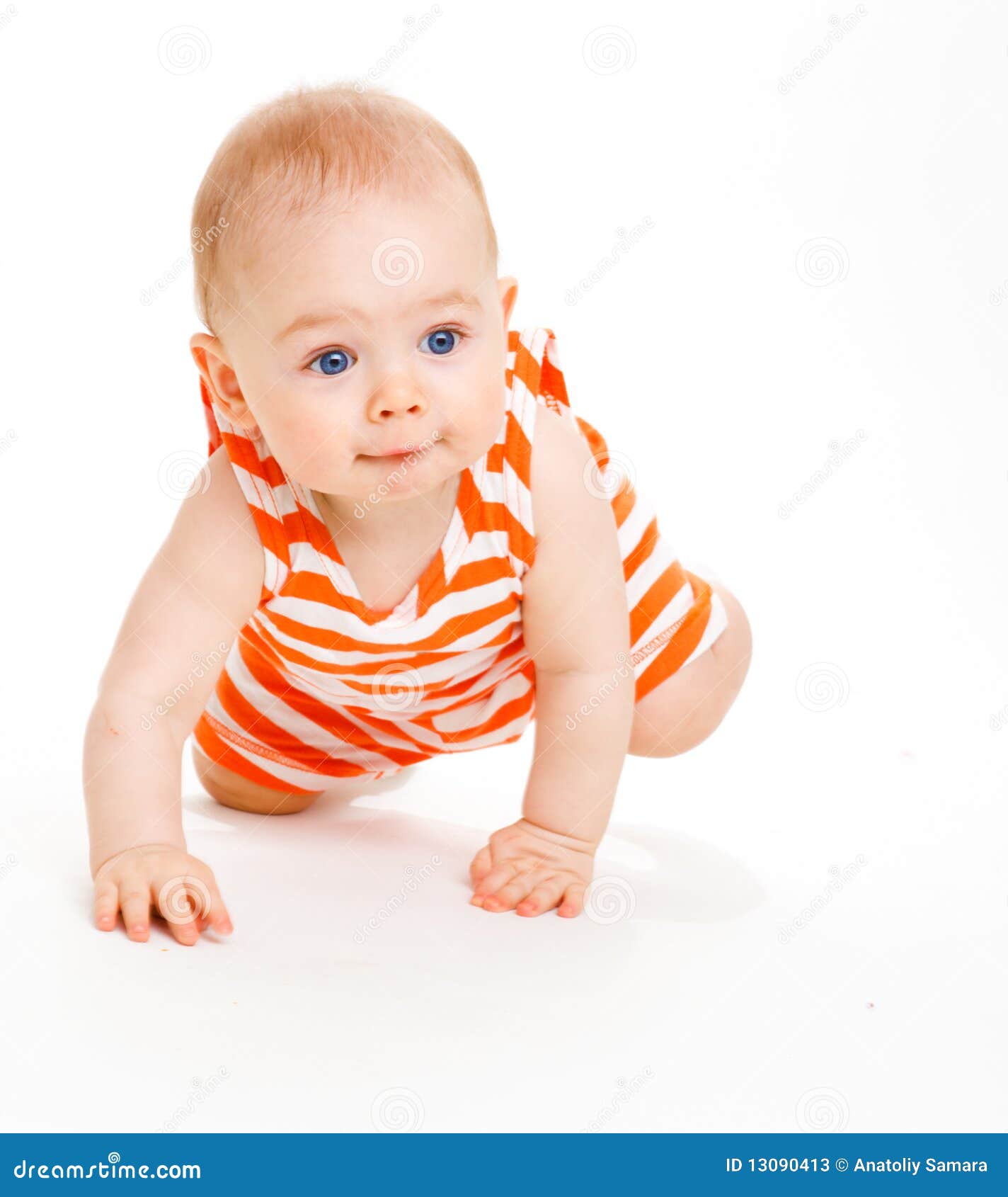 Crawling kid stock image. Image of innocent, little, baby - 13090413