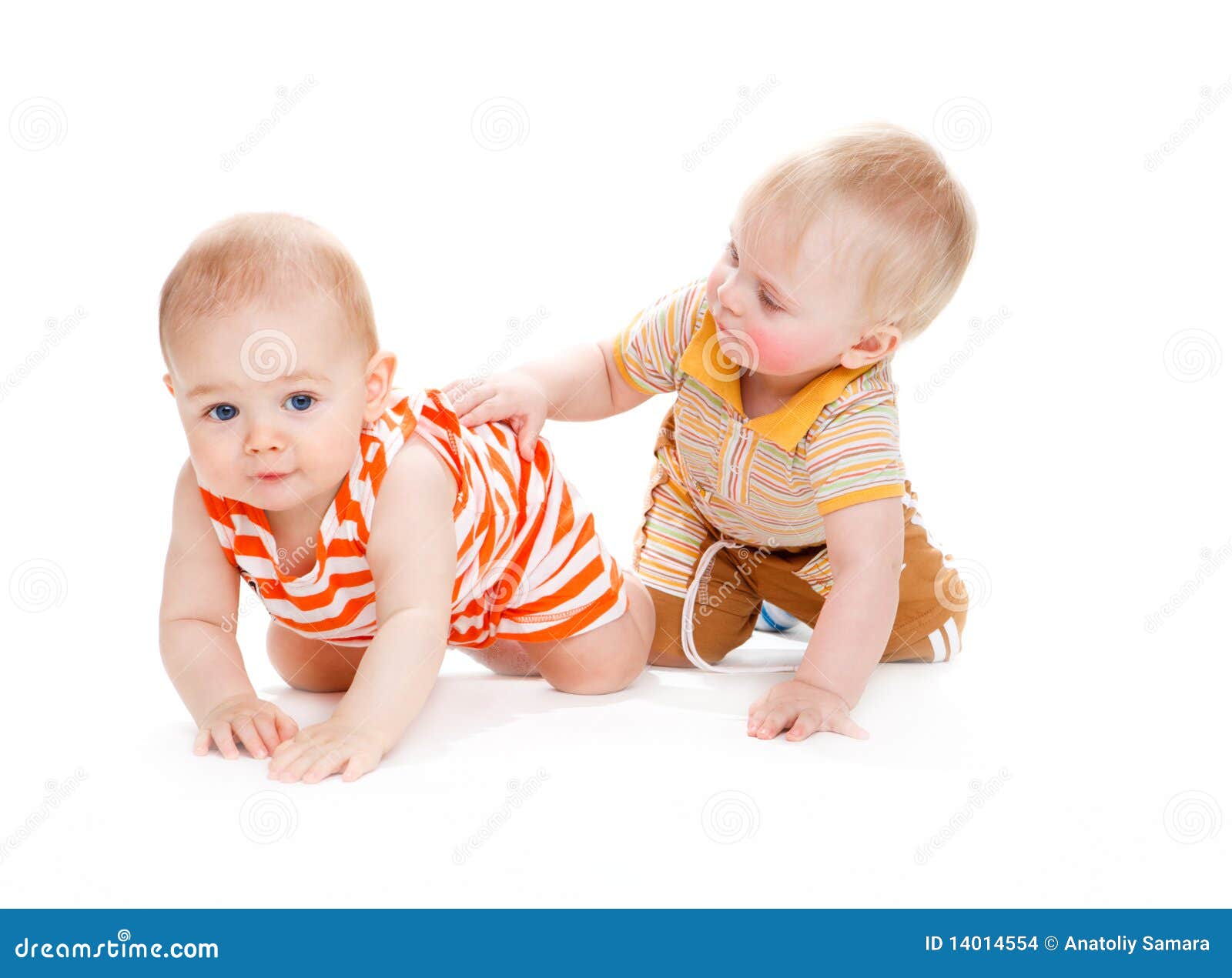Crawling kids stock photo. Image of beautiful, toddler - 14014554
