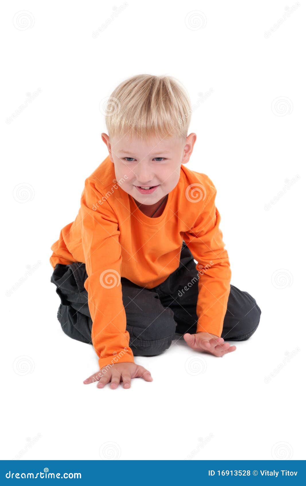 Crawling little boy stock photo. Image of person, innocent - 16913528