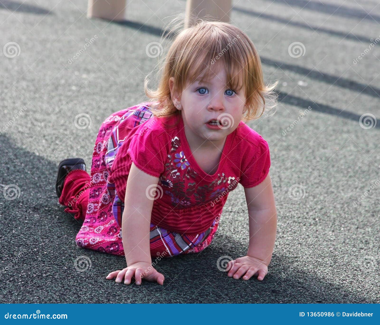 Crawling Little Girl stock photo. Image of moving, playing - 13650986