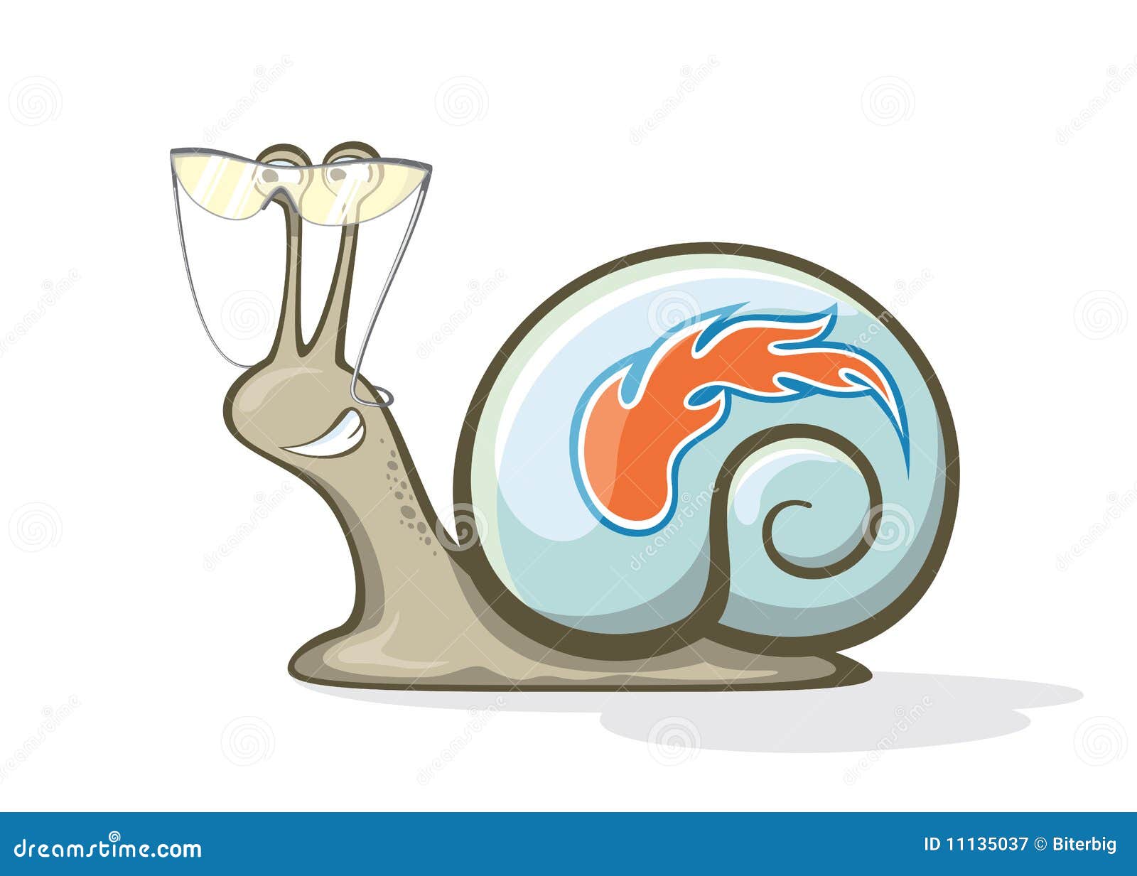 Crawling Snail with Fire Tattoo Stock Vector - Illustration of cartoon ...