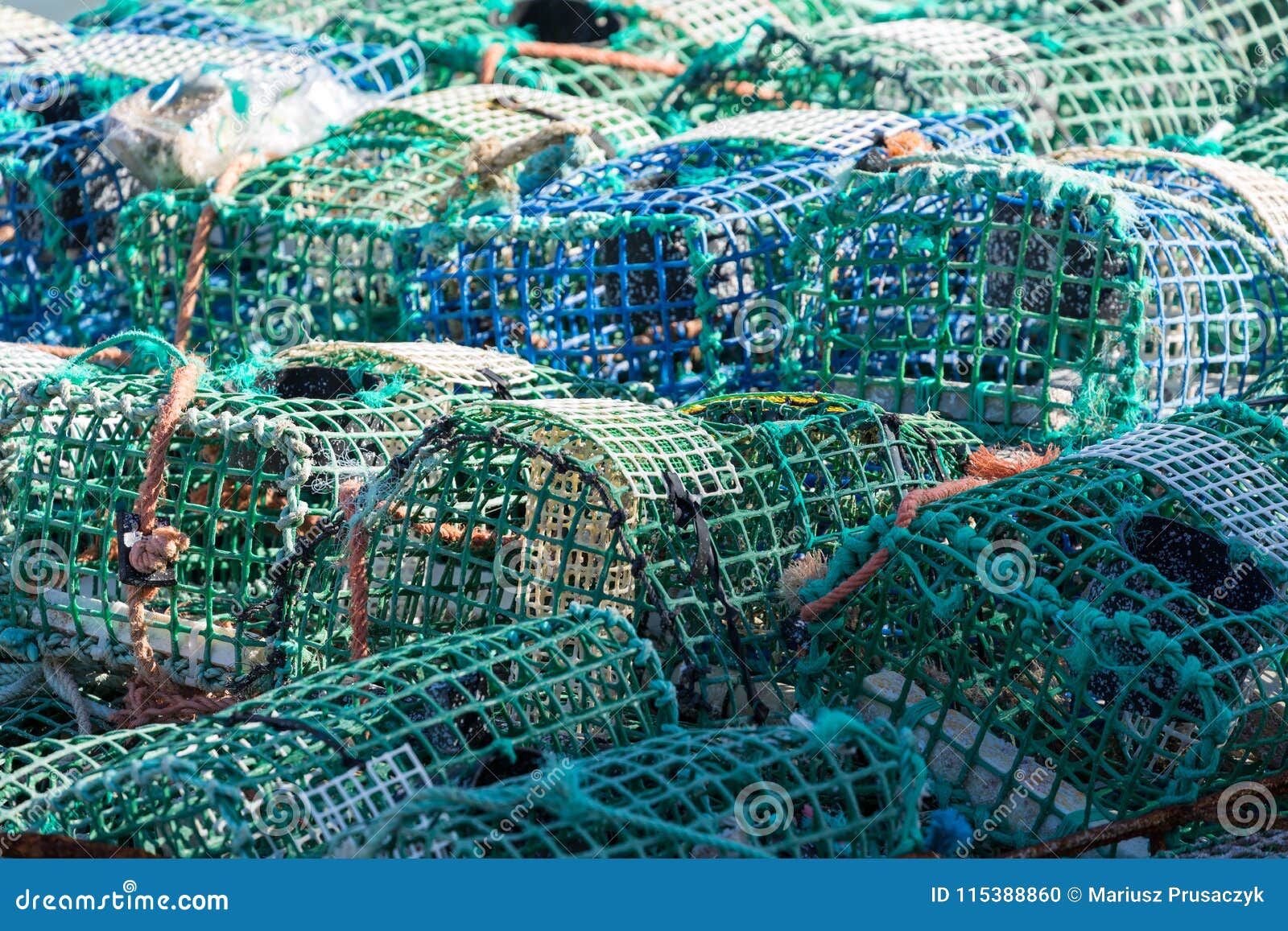 Crayfish Cages on a Fishing Vessel Stock Photo - Image of crab, outdoor ...