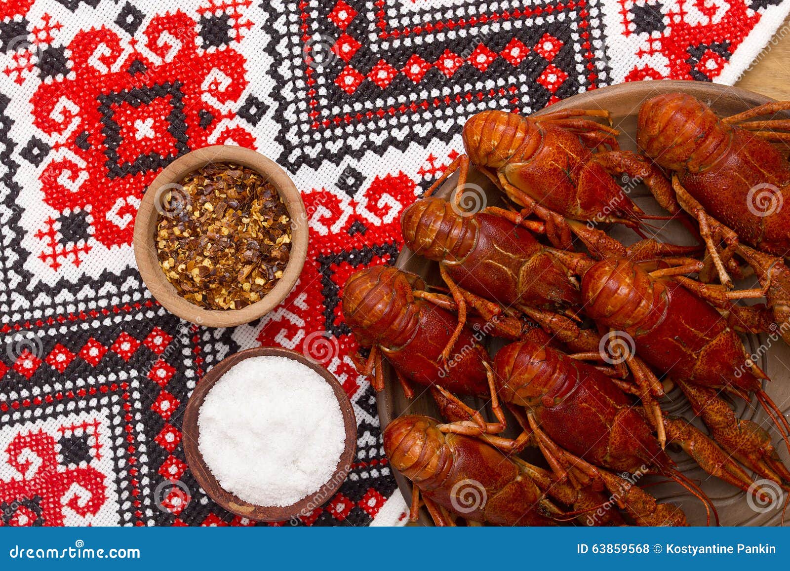 Crayfish Cooked for Serving Stock Photo - Image of delicatessen ...