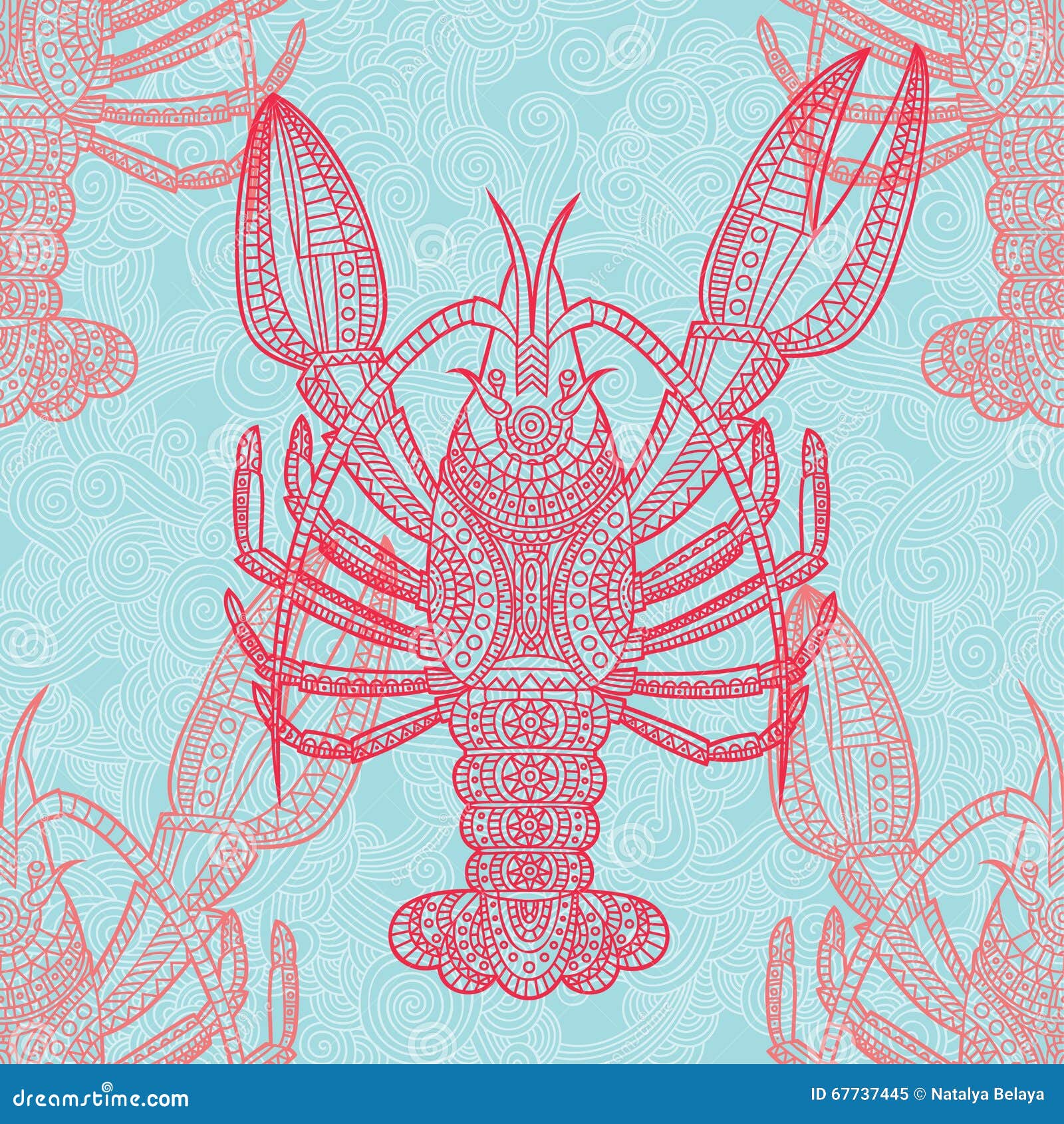Crayfish3 stock vector. Illustration of character, colorful - 67737445