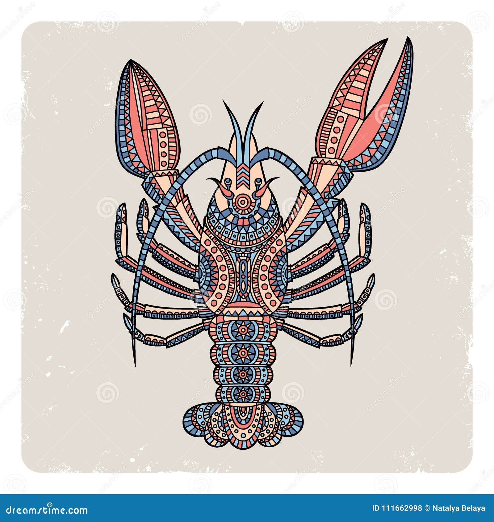 Crayfish2 stock vector. Illustration of decor, creative - 111662998