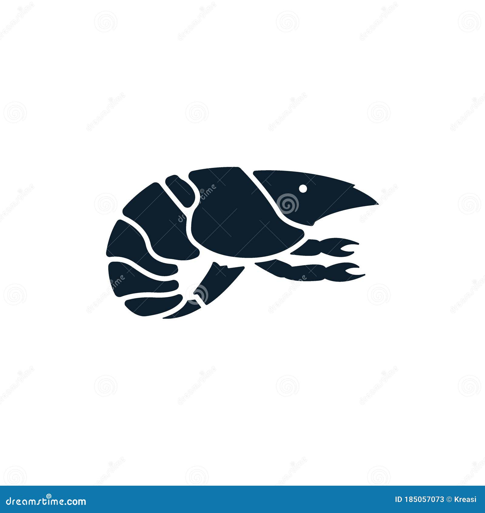 Crayfish Icon. River Lobster, Langoustine Or Crustacean Delicacies ...