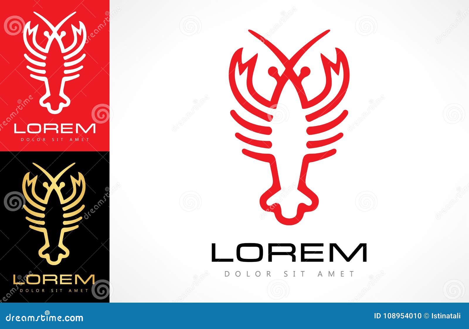 Crayfish or Lobster Logo Vector Stock Vector - Illustration of isolated ...