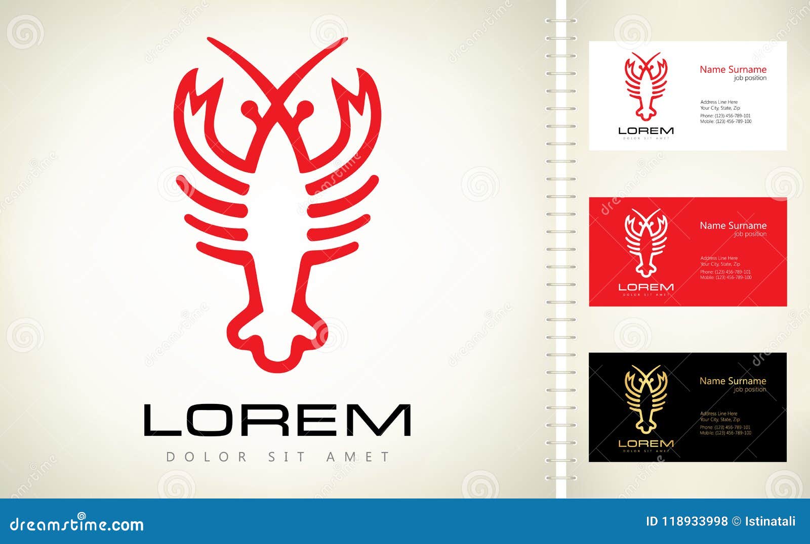 Crayfish or Lobster Logo Vector Stock Vector - Illustration of plate ...