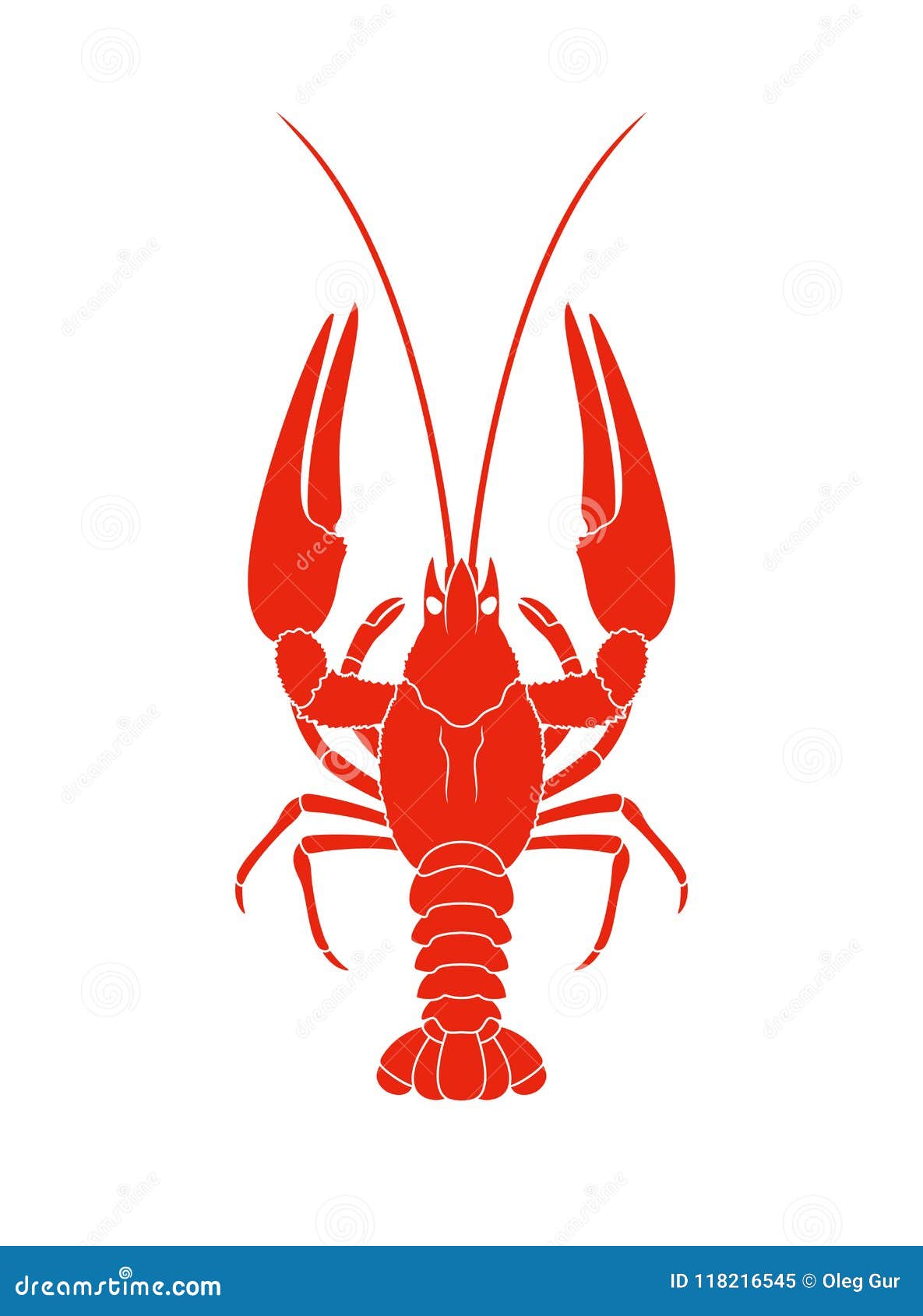 Crayfish Logo. Isolated Crayfish on White Background Stock Vector ...