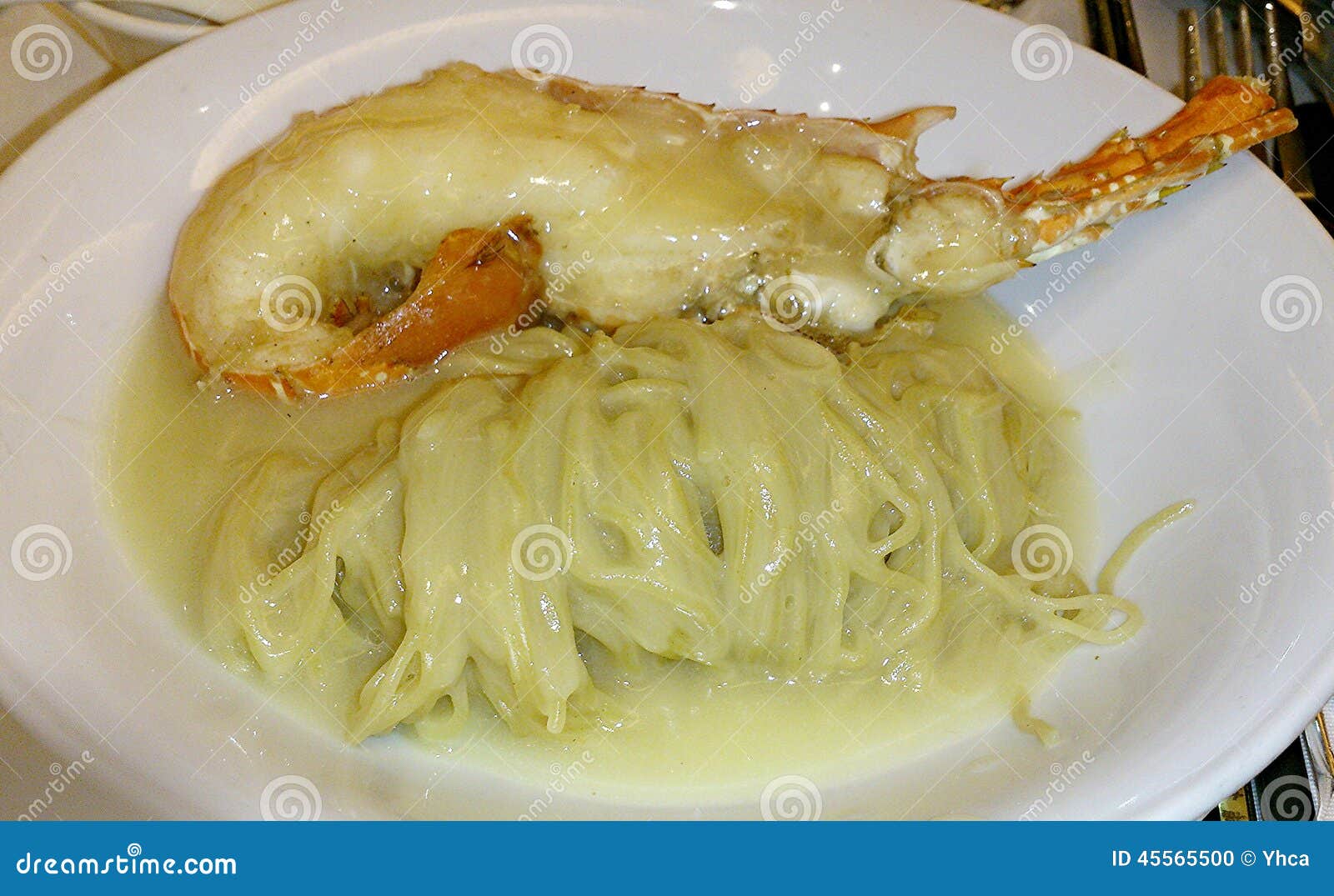 Crayfish with noodles stock photo. Image of chinese, seafood - 45565500