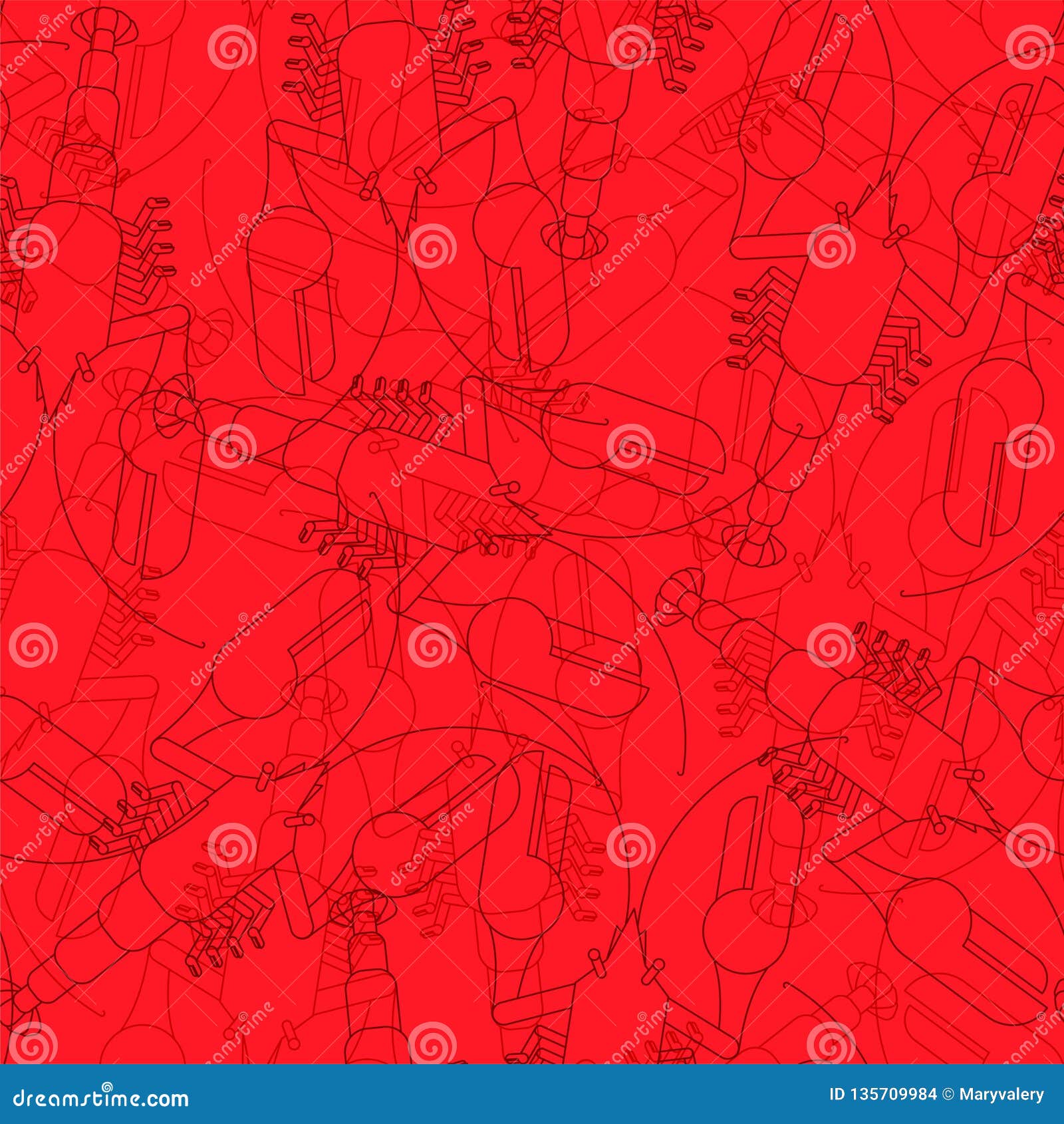 Crayfish Pattern Seamless. Marine Crustacean Background Stock Vector ...