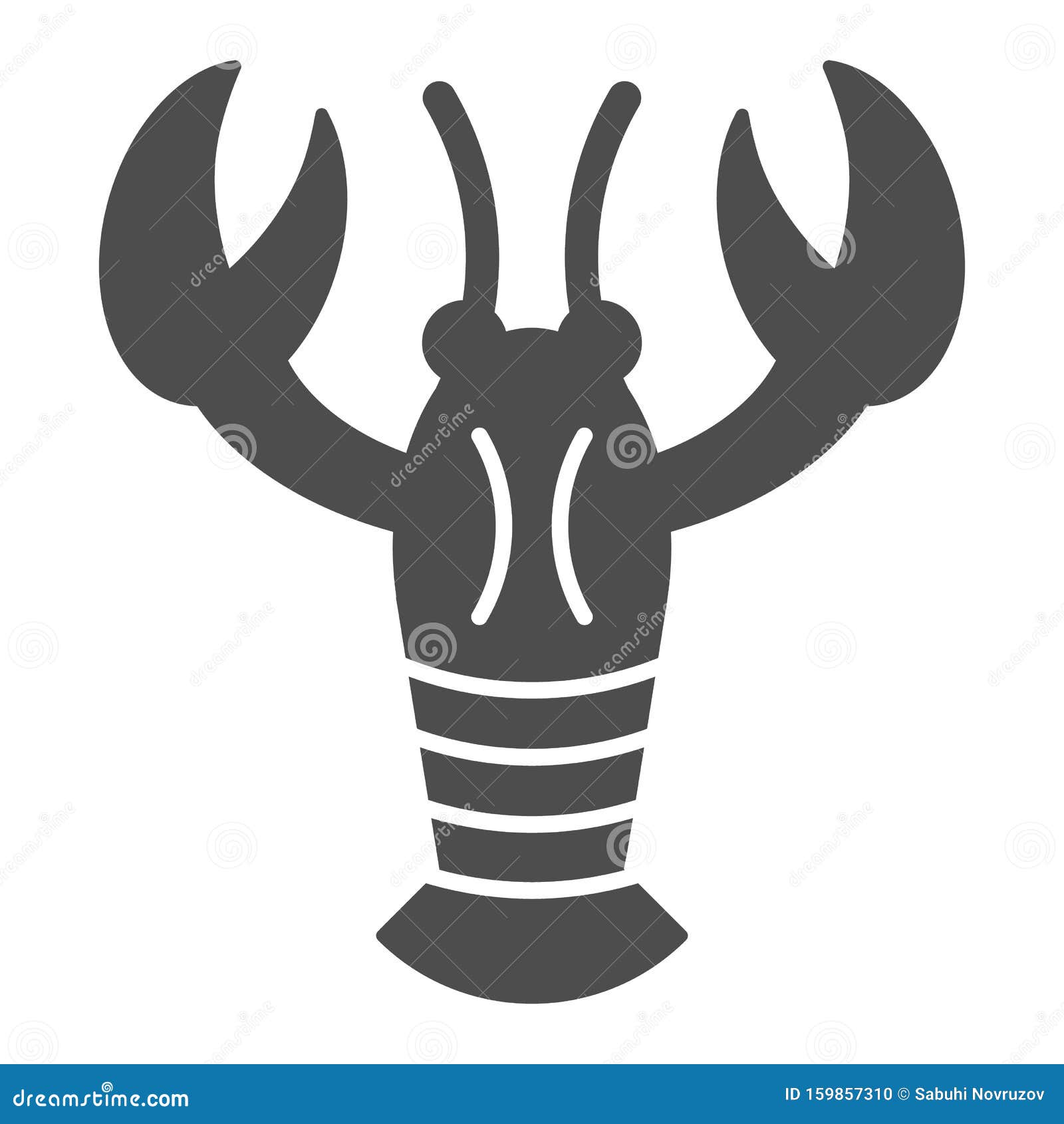 Crustacean Vector Crab Prawns Ocean Lobster And Crawfish Or Crayfish ...