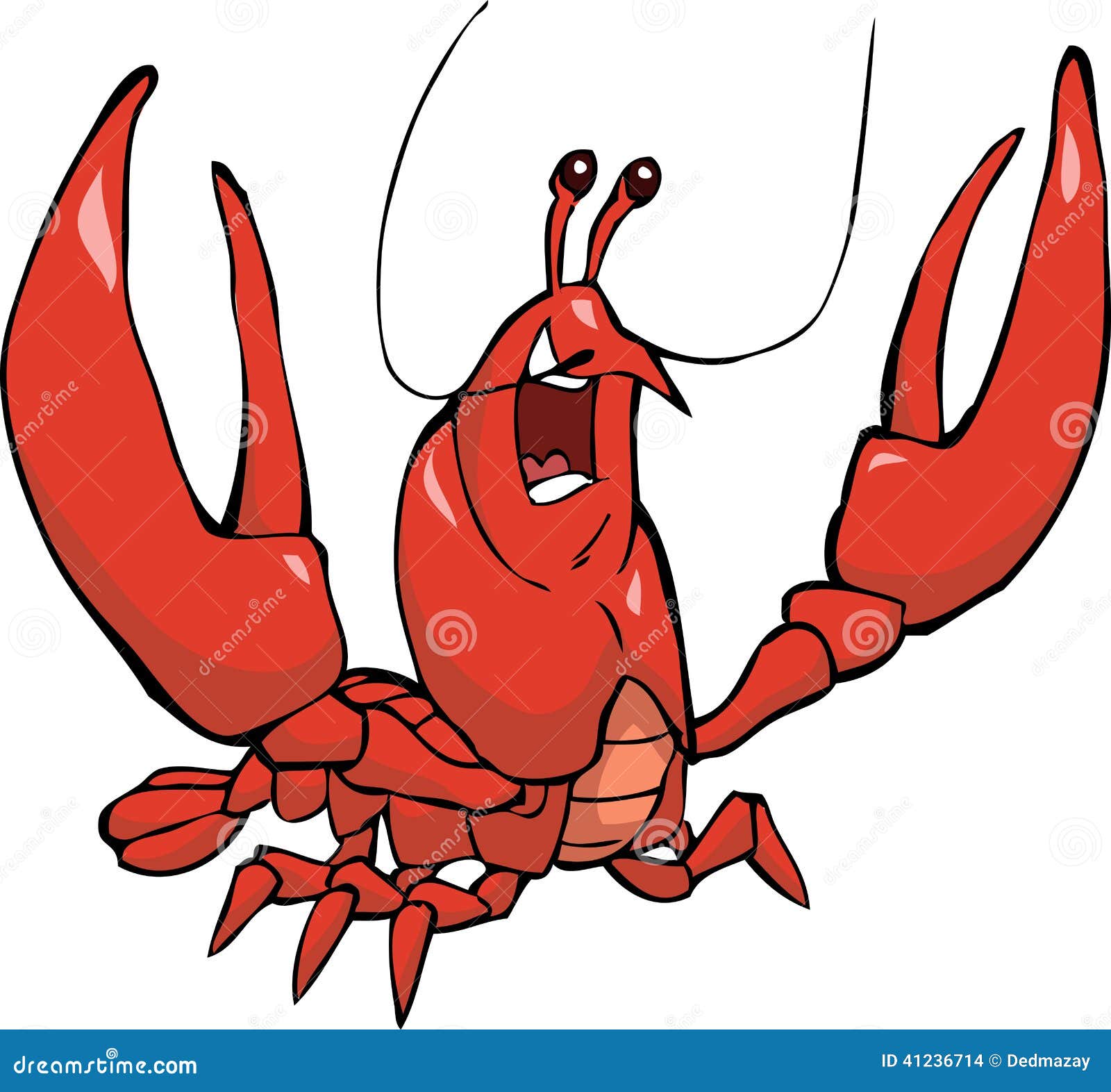Crayfish stock vector. Illustration of smiling, wild - 41236714 Crayfish stock vector. Illustration of smiling, wild - 41236714