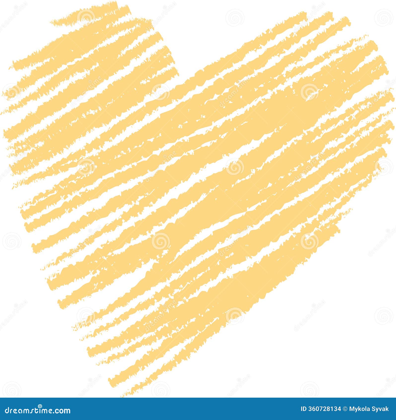 Crayon Abstract Scribble Heart Stock Illustration - Illustration of ...