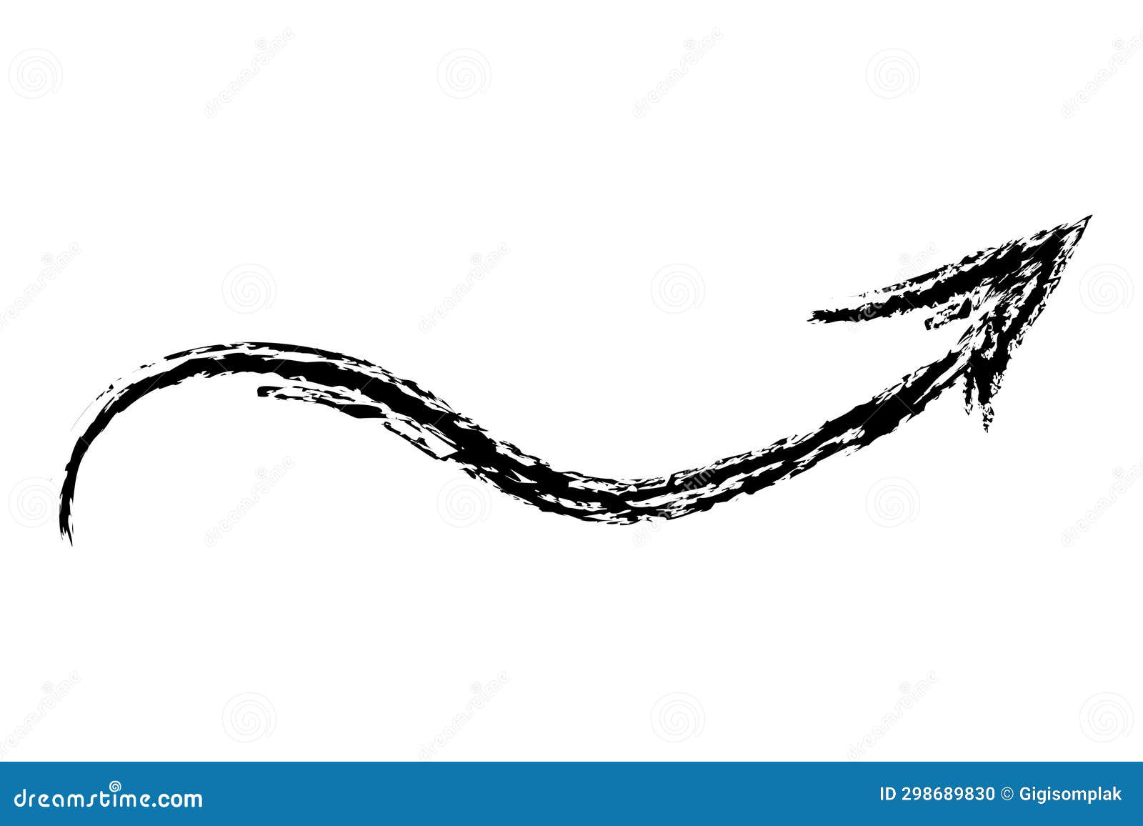 Crayon Arrows, Black Simple Hand Draw Doodle Sketch Stock Vector ...