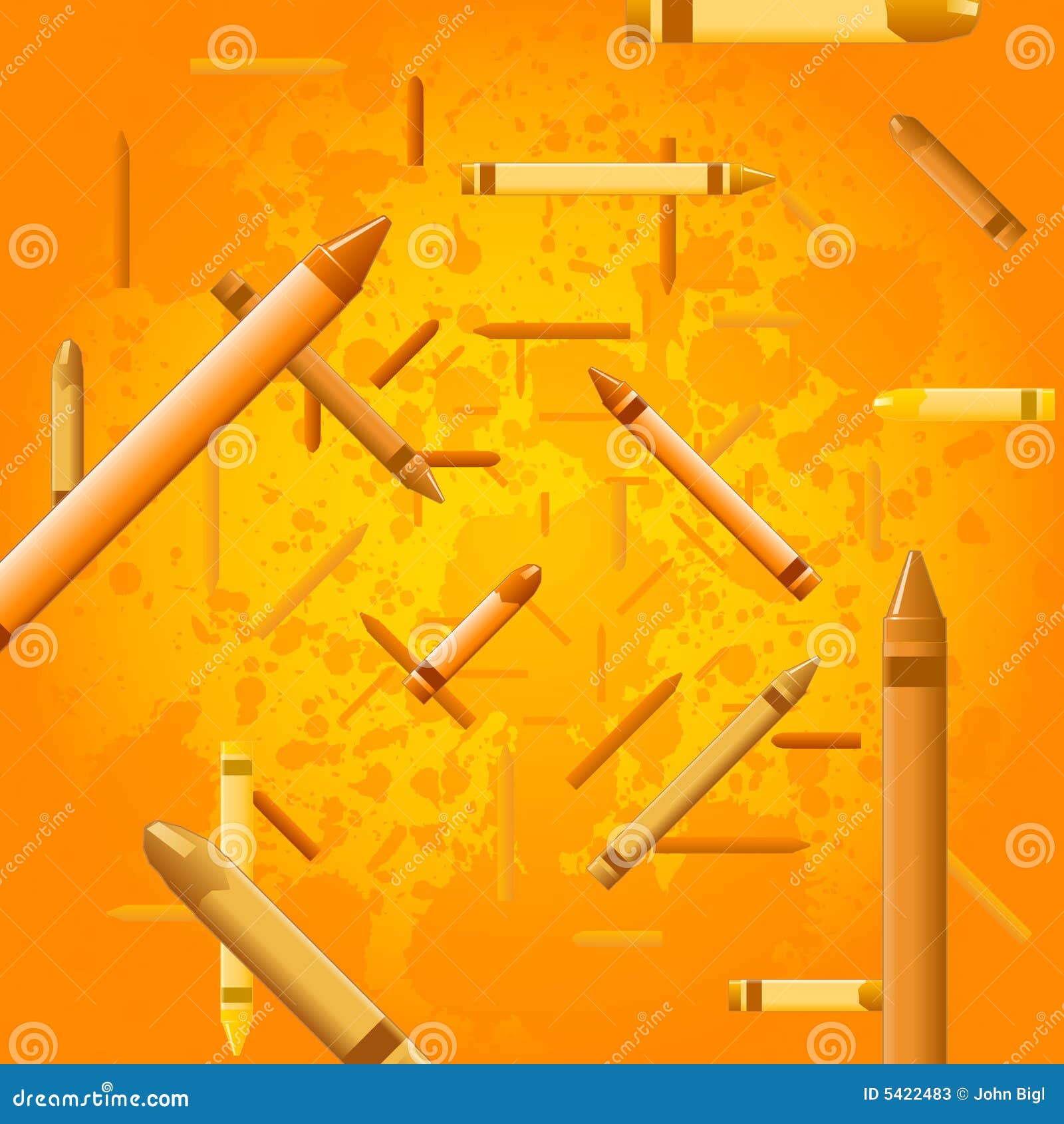 Vector Crayons Hand Drawing Abstract On White Background Set, Ch ...