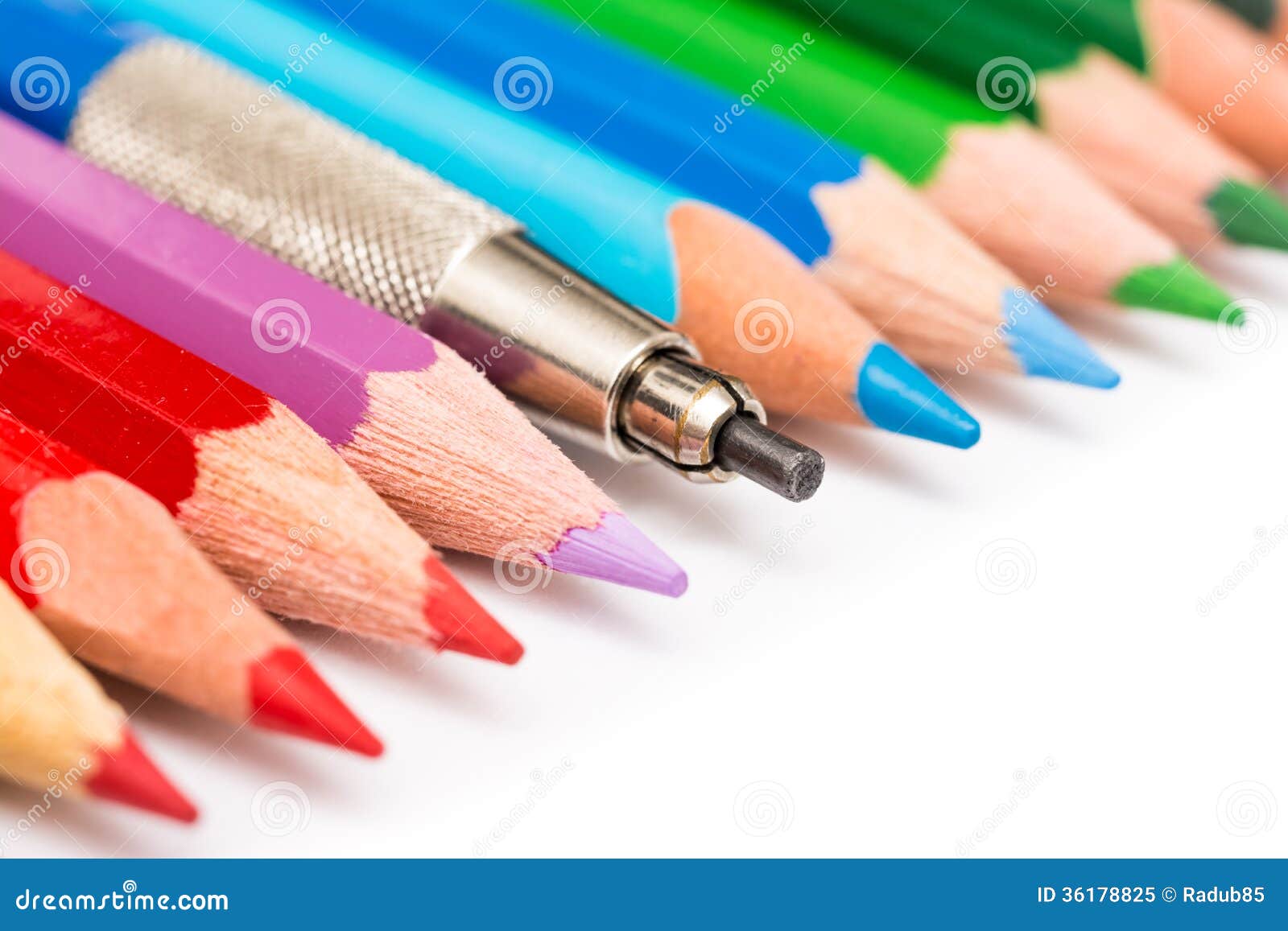 Crayon Blending in Coloring Pencils Crowd Concept Stock Image - Image ...