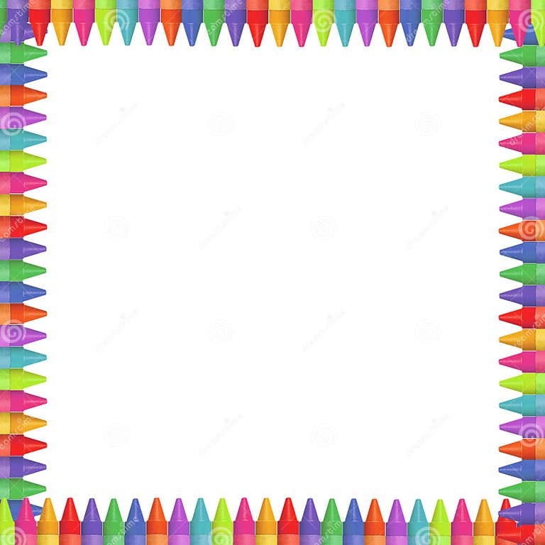 Crayon Border stock illustration. Illustration of spectrum - 32869951